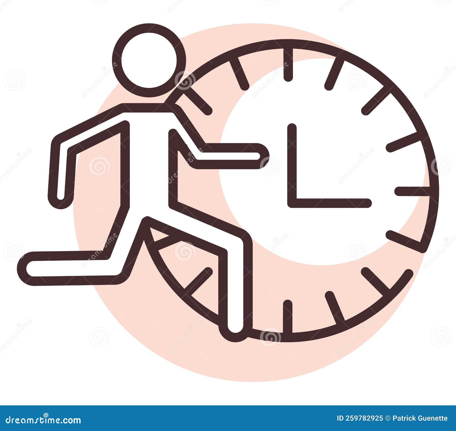 Running out of time, icon stock vector. Illustration of icon - 259782925