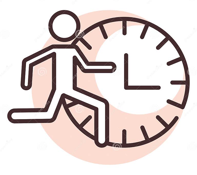 Running out of time, icon stock vector. Illustration of icon - 259782925
