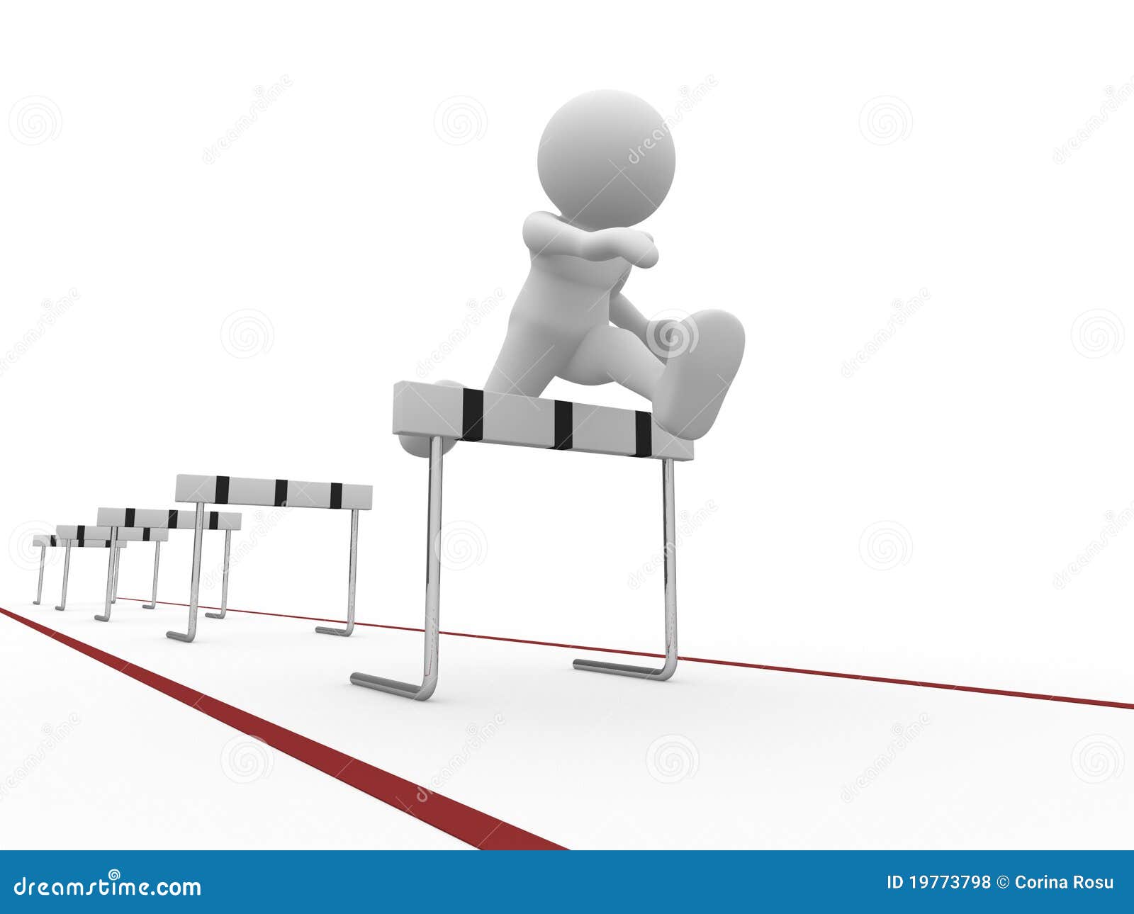 Running over barrier stock illustration. Illustration of puppet - 19773798