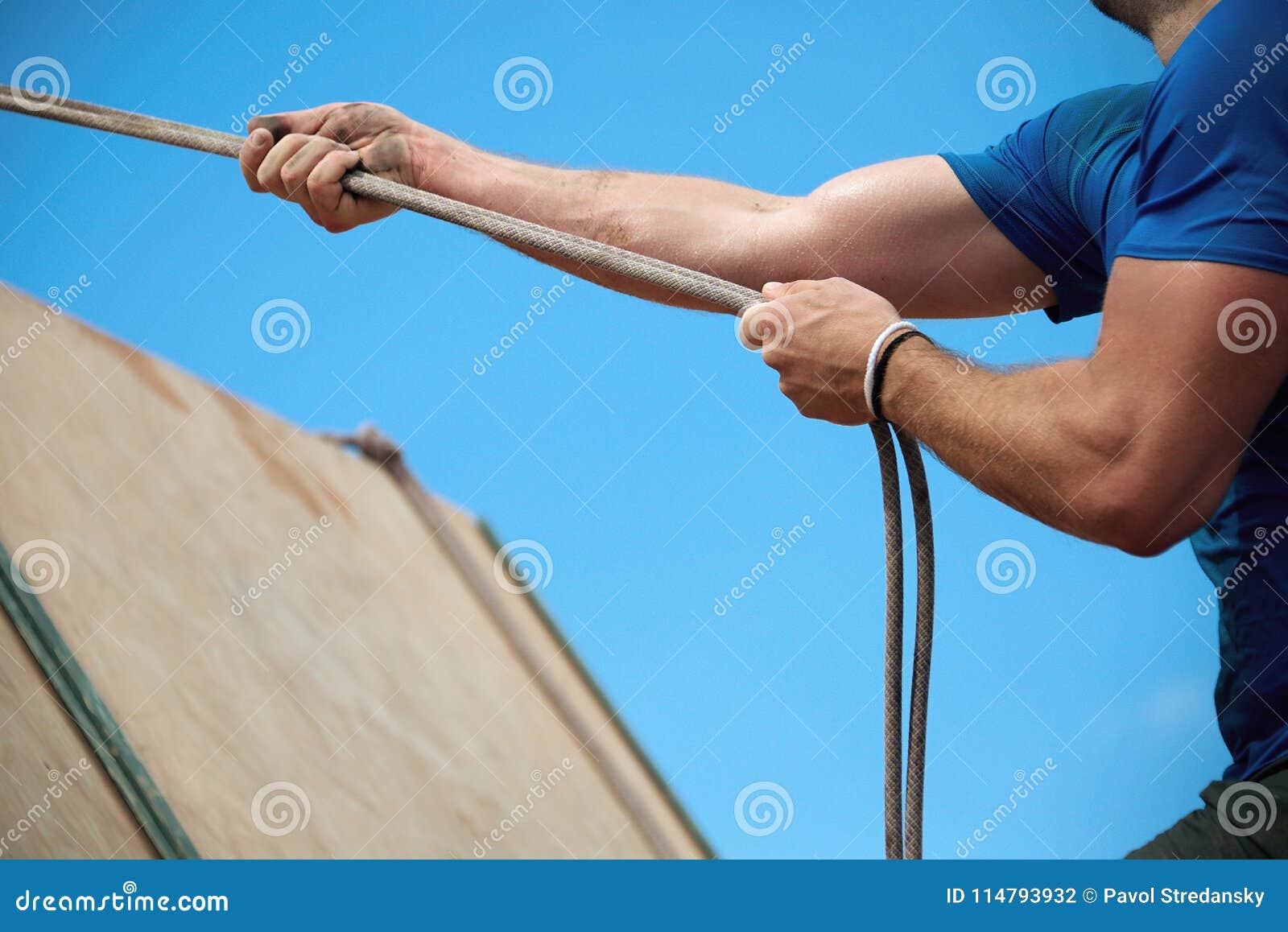 Running Over Obstacles Race Stock Photo - Image of barrier, rope: 114793932