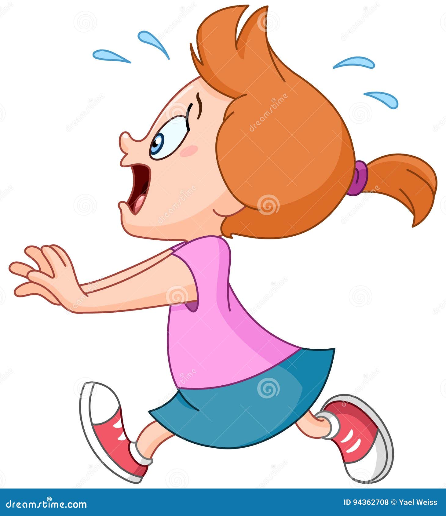 Running panic girl stock vector. Illustration of cartoon - 94362708 Running panic girl stock vector. Illustration of cartoon - 94362708