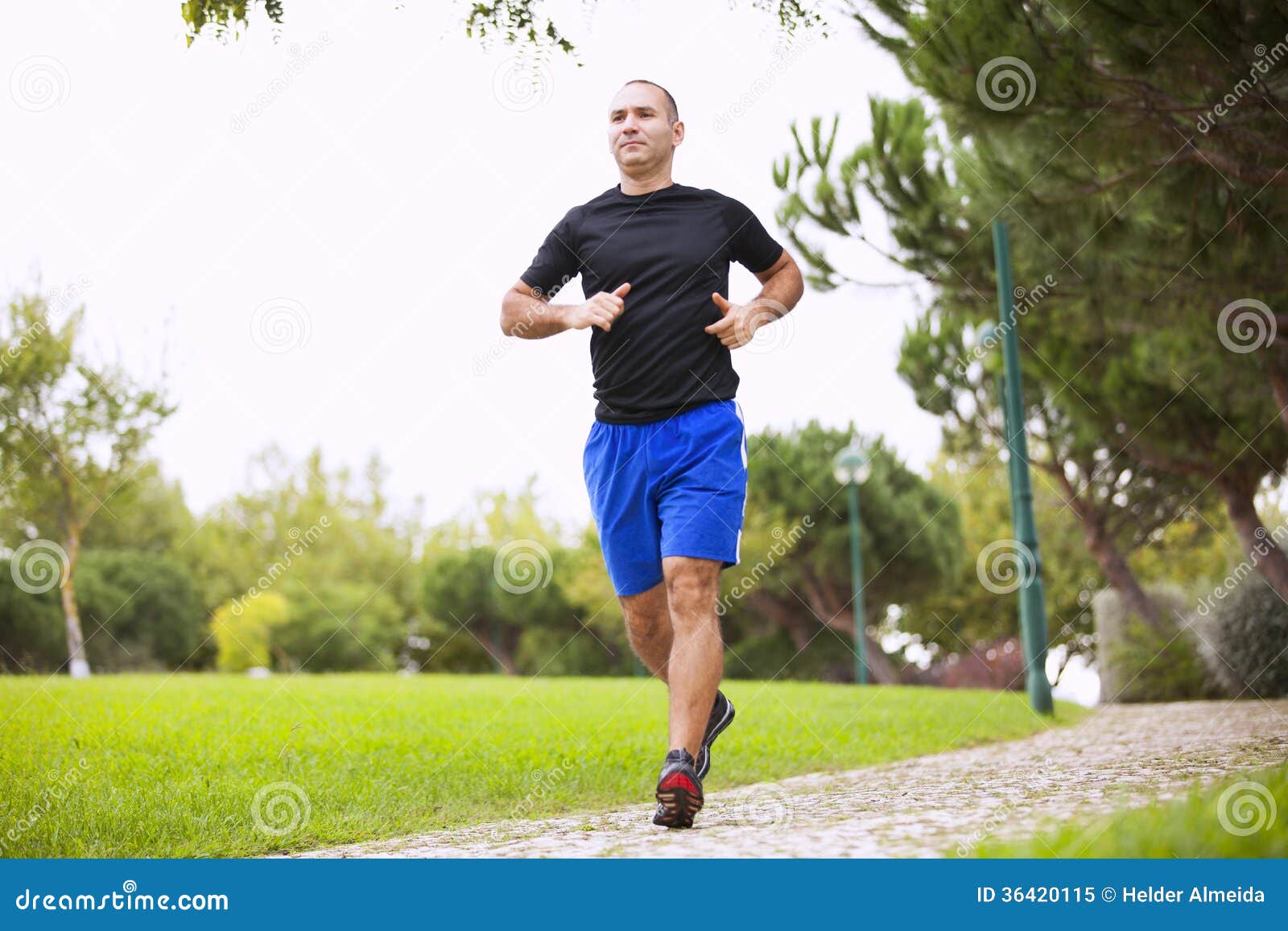 Running at the park stock image. Image of healthy, enjoying - 36420115