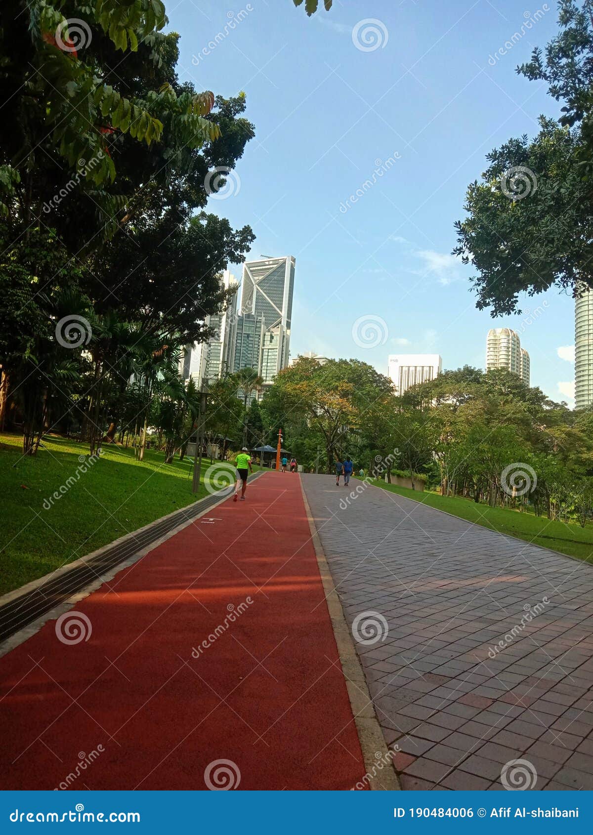 Running path in the city stock photo. Image of downtown - 190484006