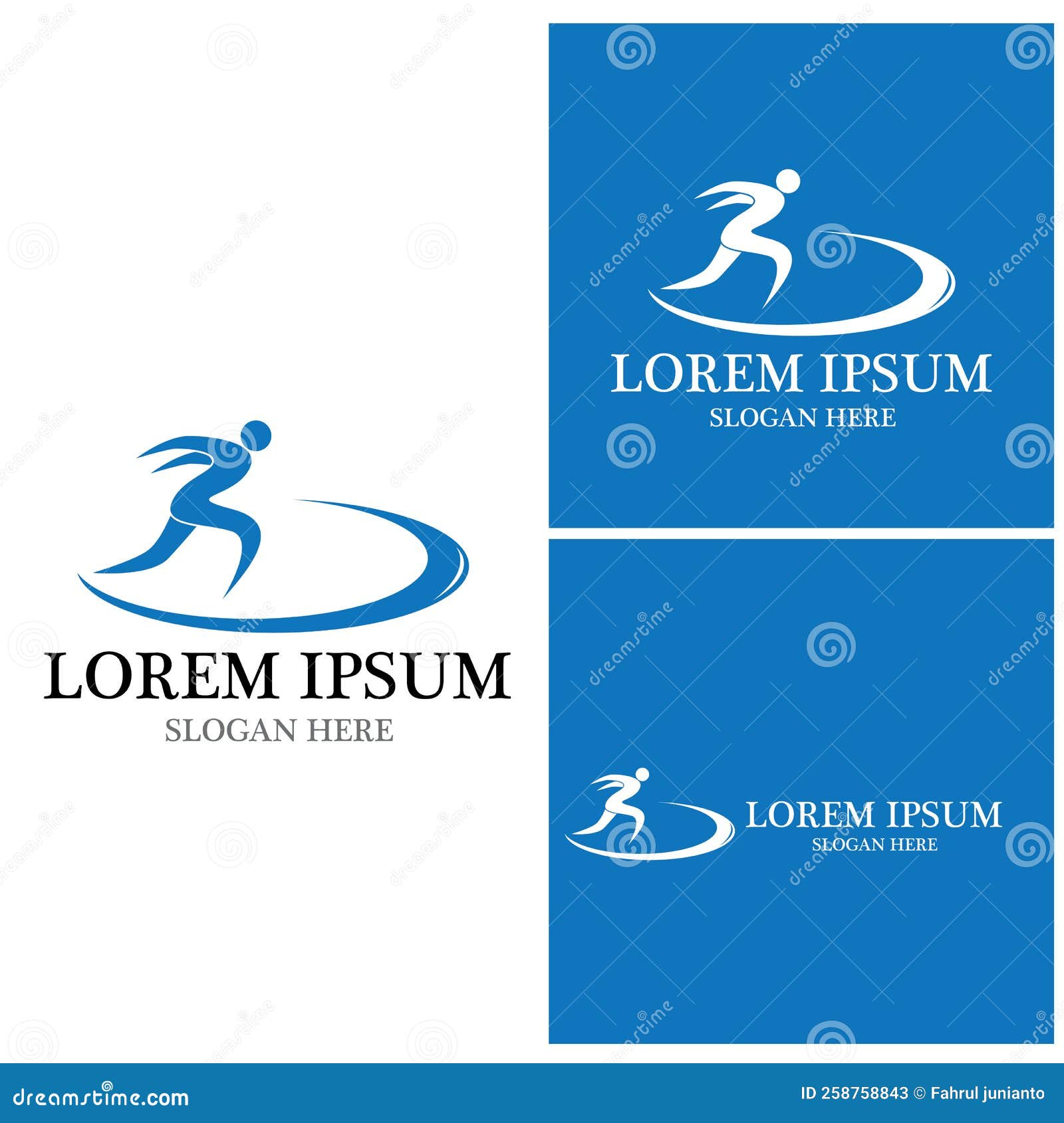Running People Logo Vector Template Stock Illustration - Illustration ...