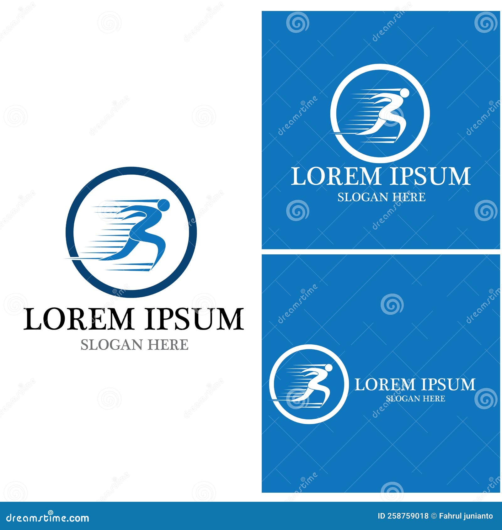 Running People Logo Vector Template Stock Illustration - Illustration ...