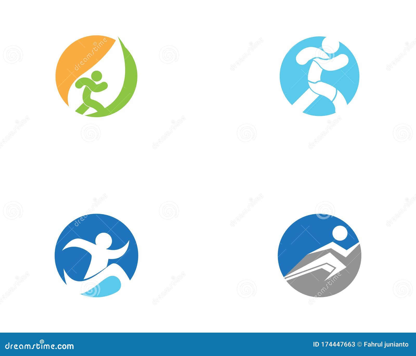 Running People Logo Vector Template Stock Vector - Illustration of ...