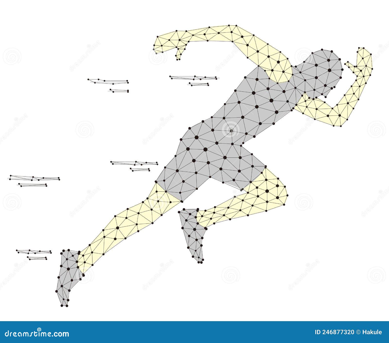 Running people in motion stock vector. Illustration of exercise - 246877320