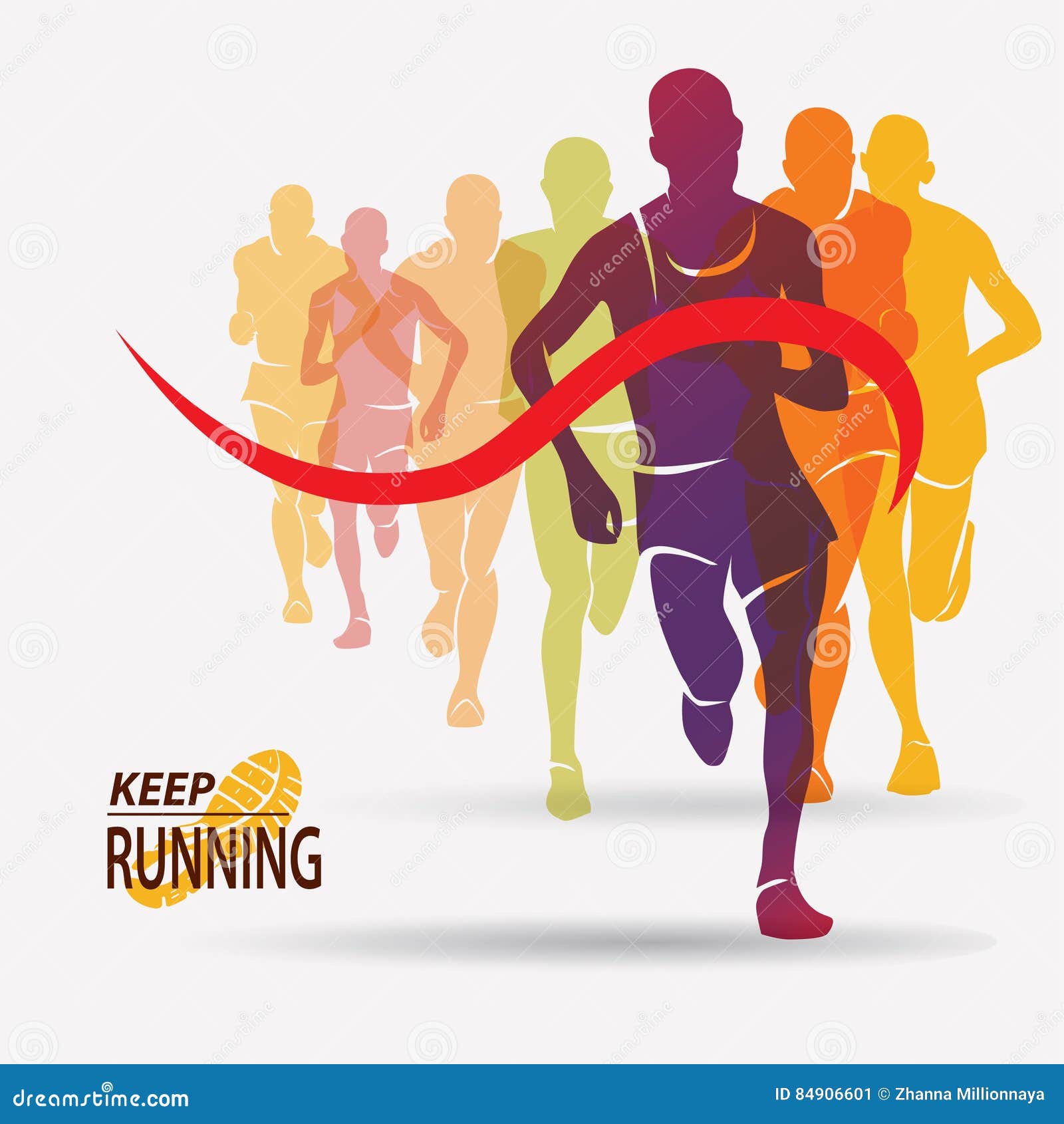 Running People Set of Silhouettes Stock Vector - Illustration of legs ...