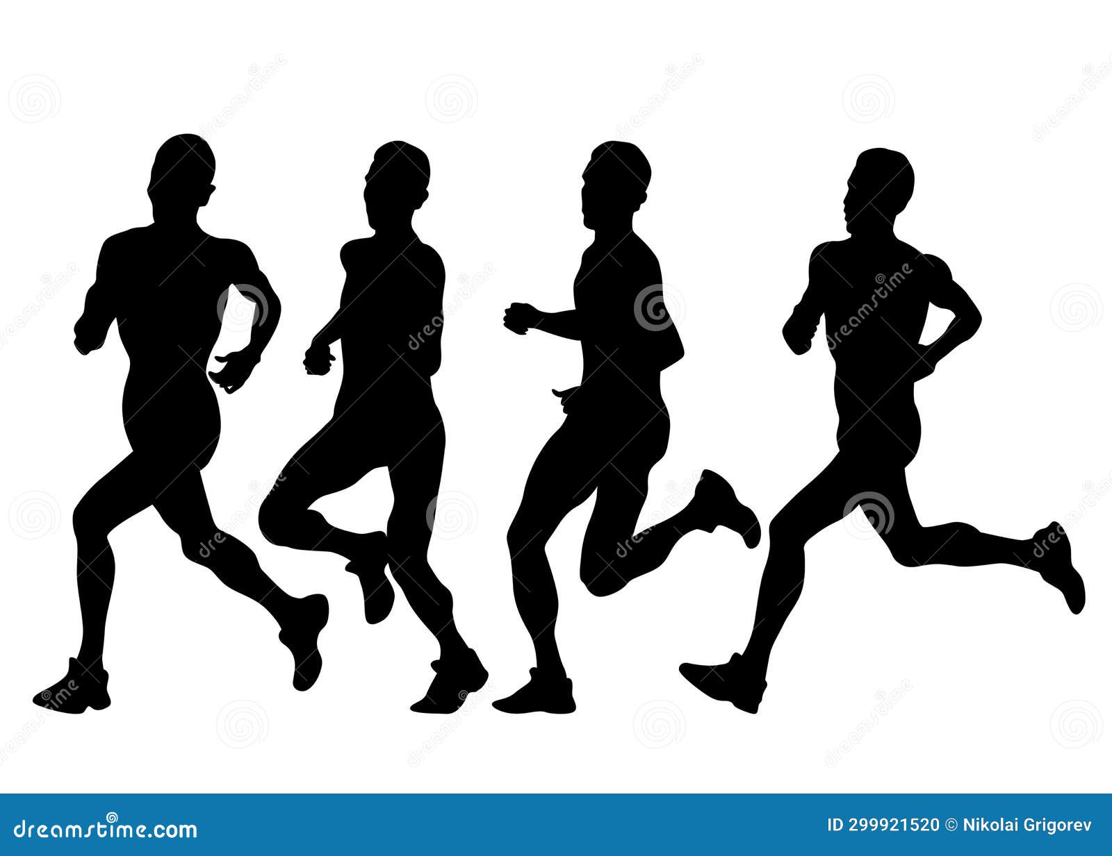 Running people three stock illustration. Illustration of speed - 299921520
