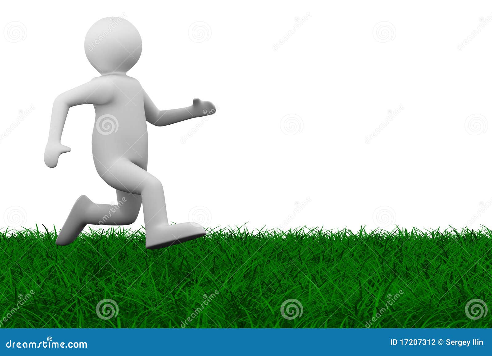 Running person on grass stock illustration. Illustration of competitive ...