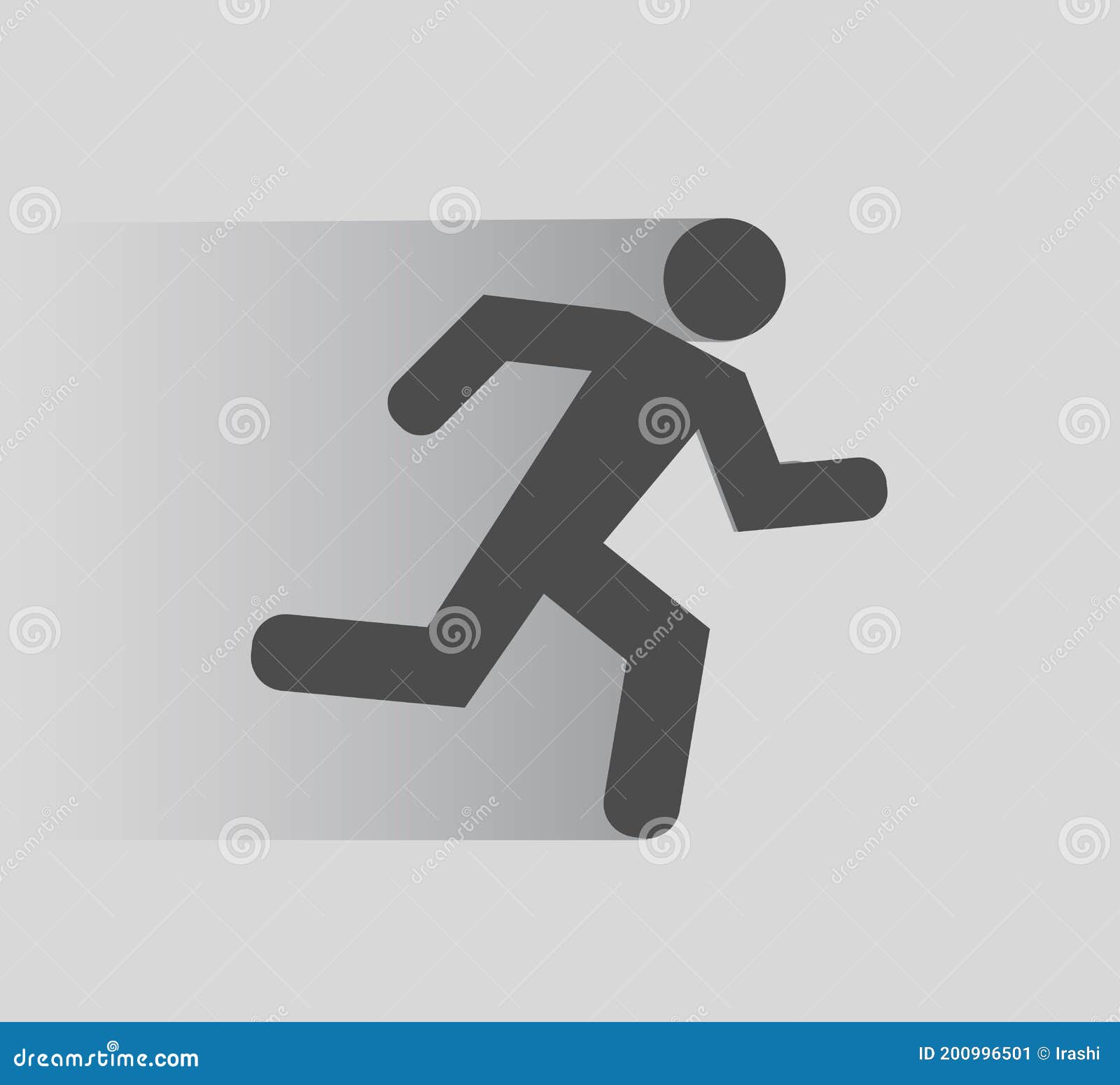 Running person icon shadow stock vector. Illustration of pictogram ...