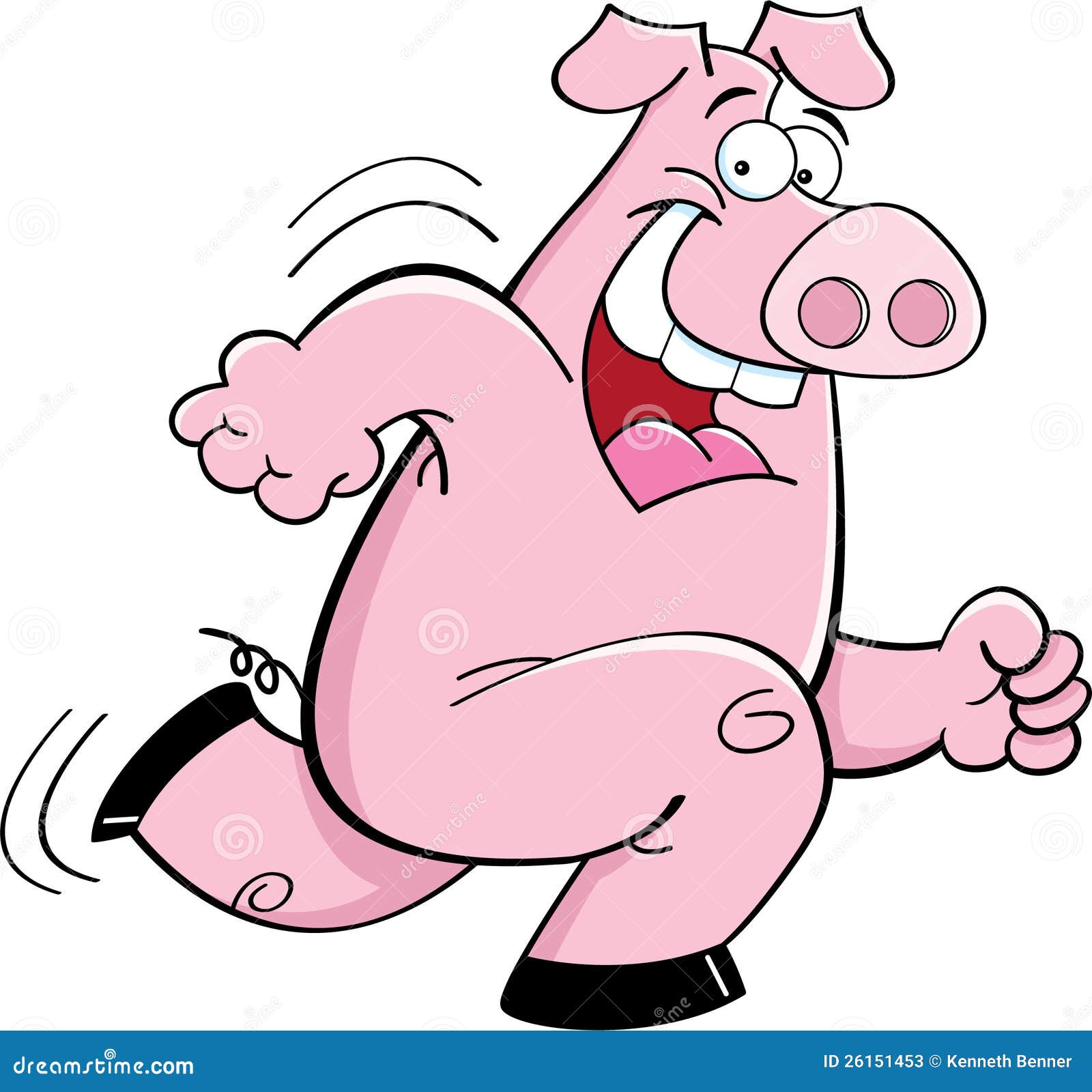 Running Pig stock vector. Illustration of farm, clip - 26151453