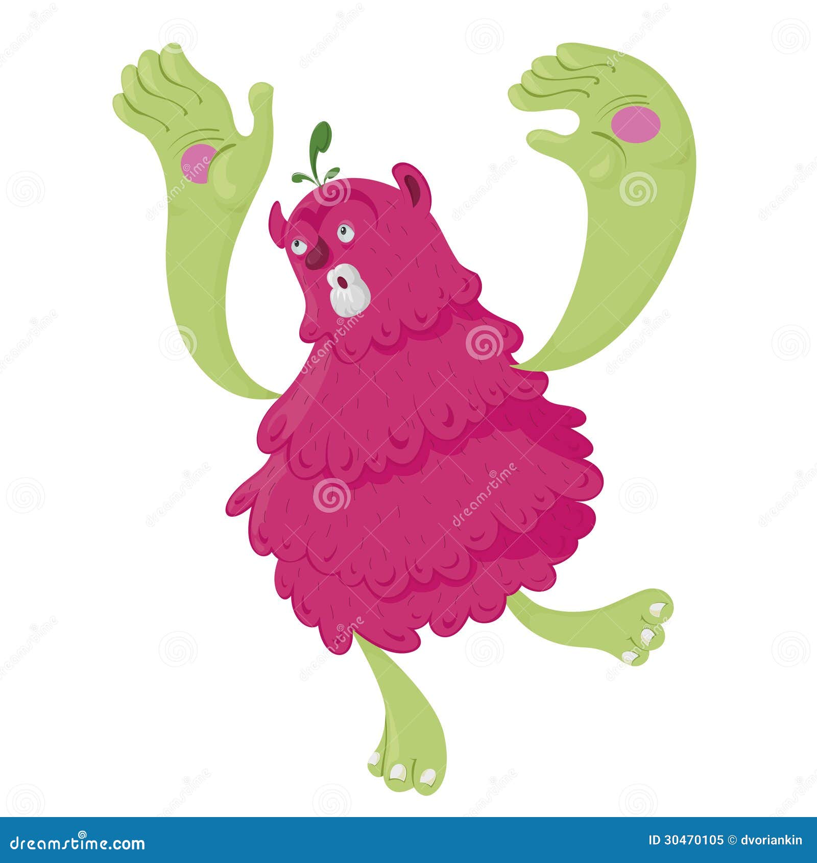 Running From Monster Vector Illustration | CartoonDealer.com #18397616