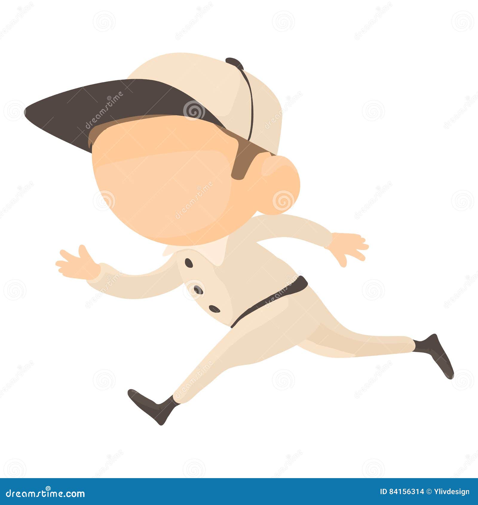 Running Player Icon, Cartoon Style Stock Vector - Illustration of ...