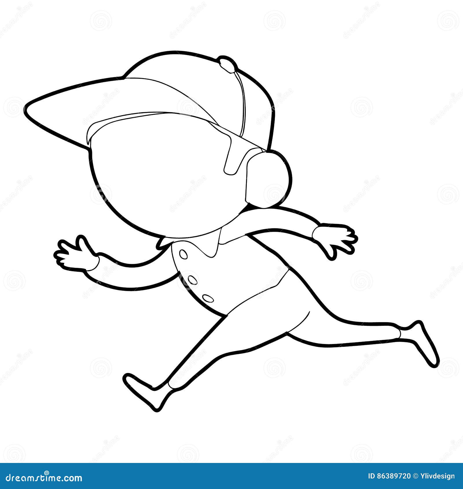 Running Player Icon, Outline Style Stock Vector - Illustration of ...