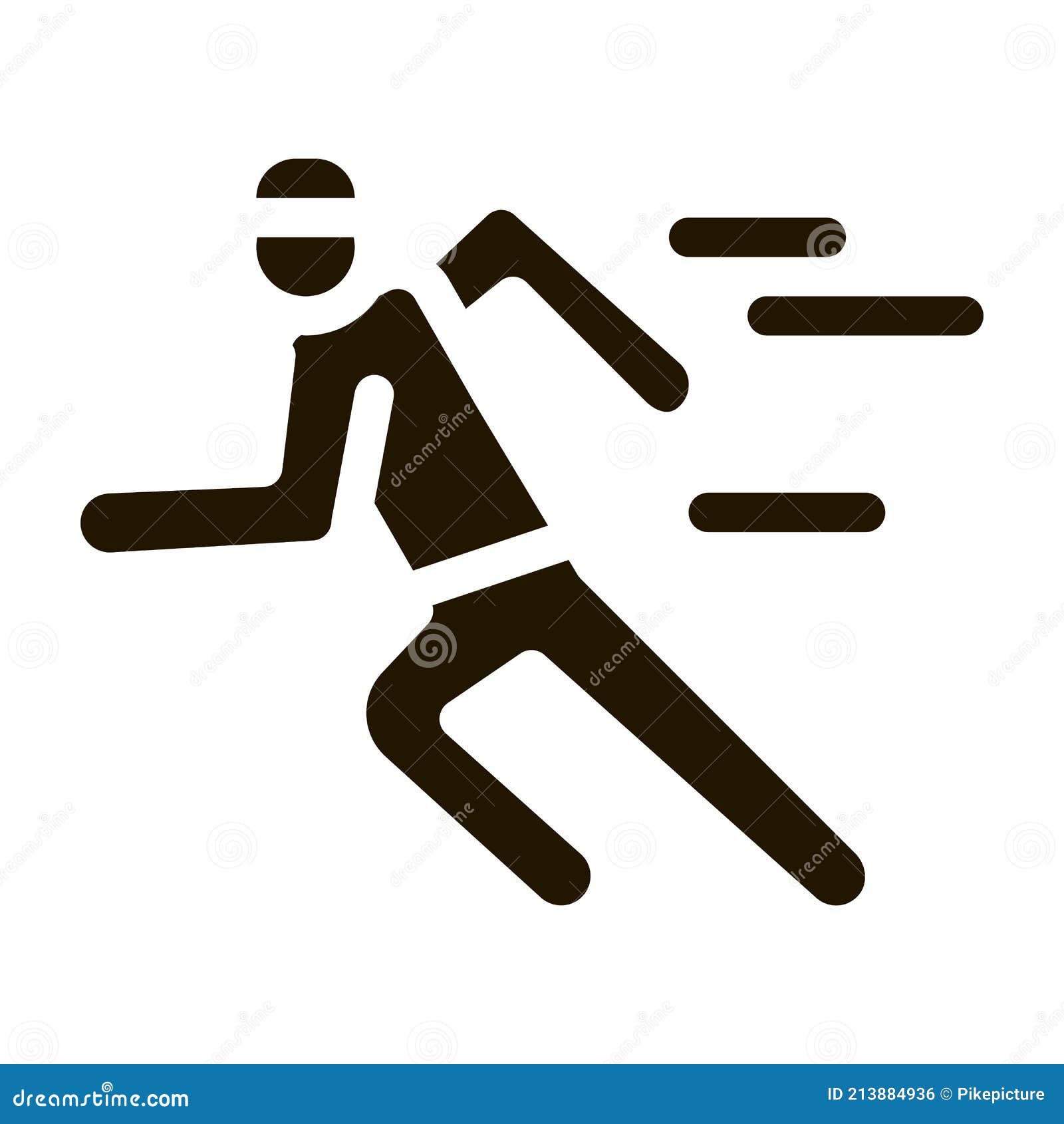 Running Player Icon Vector Glyph Illustration Stock Vector ...