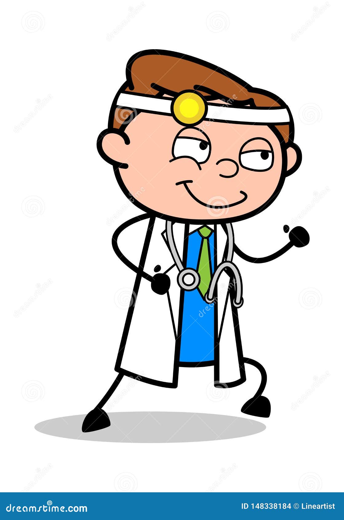 Running Pose - Professional Cartoon Doctor Vector Illustration Stock ...