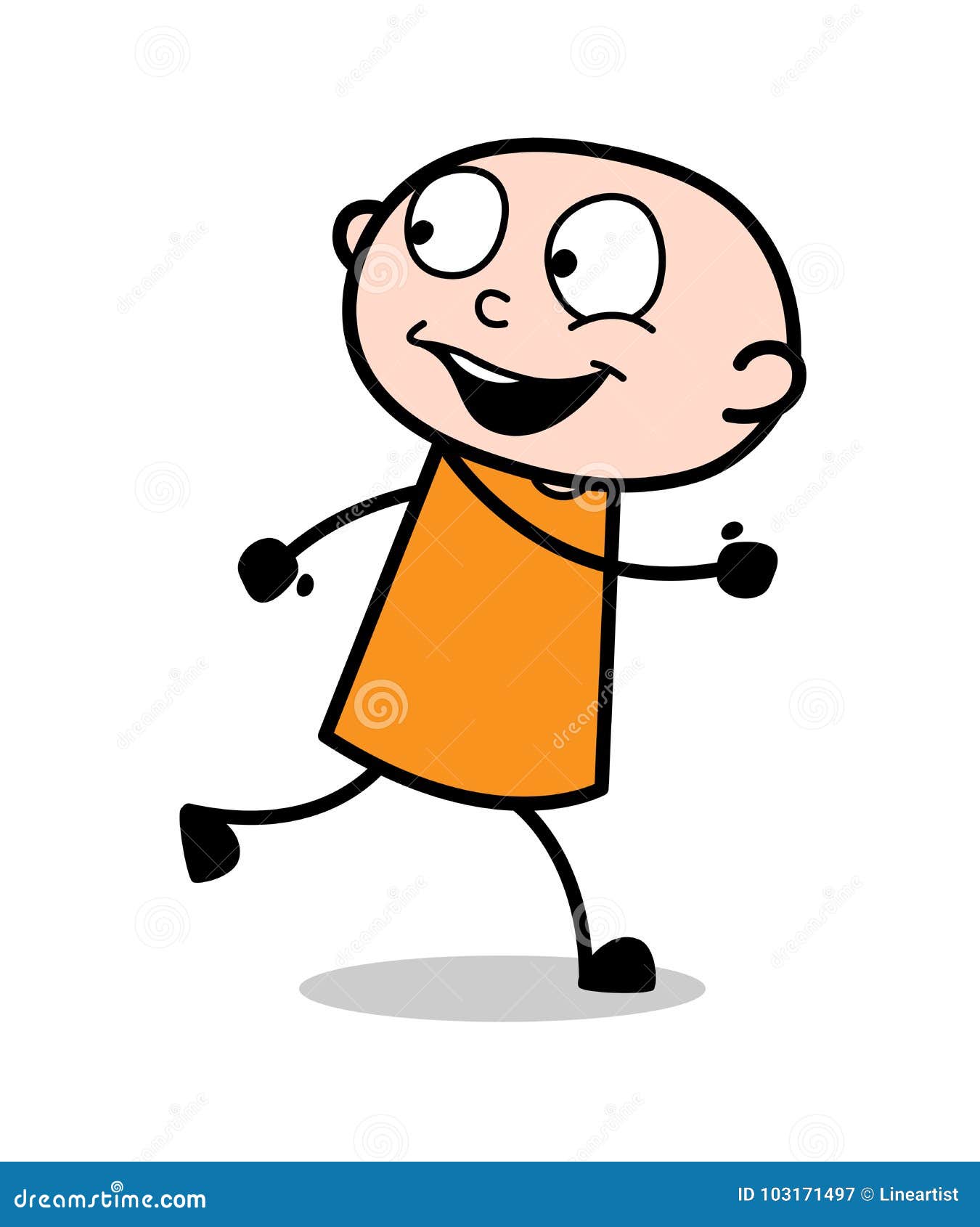 Running Prisoner Happy Face Vector Concept Stock Illustration ...
