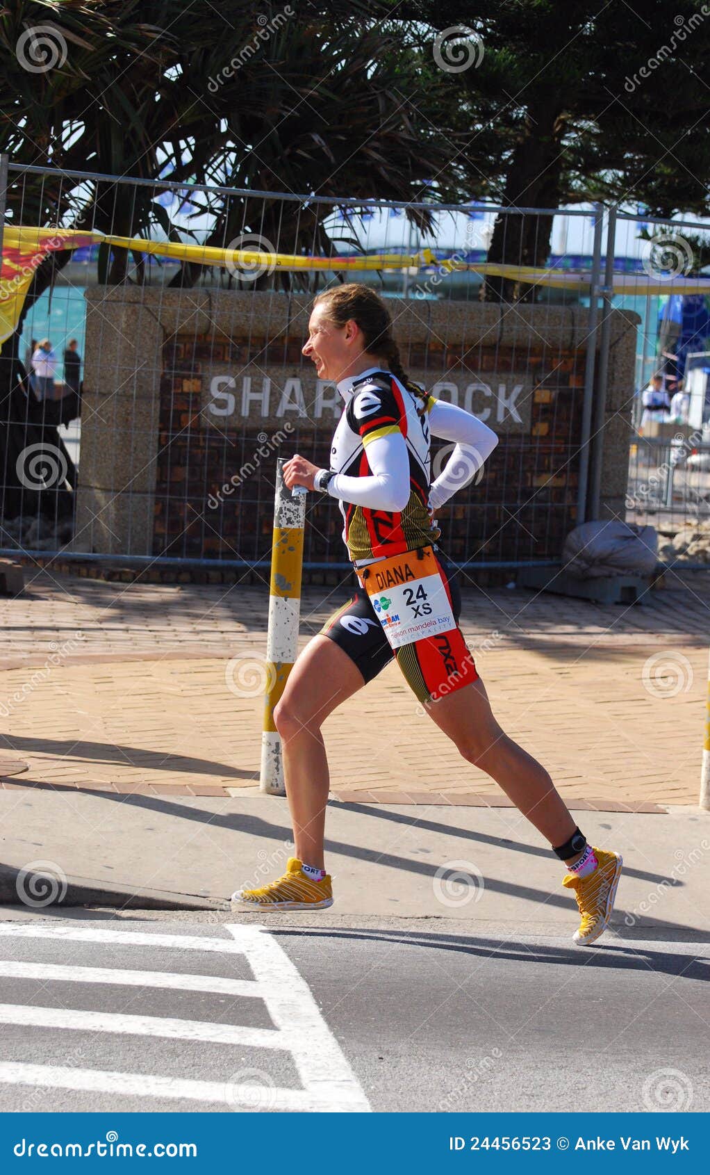 Running Professional Triathlete Editorial Stock Photo - Image of ...