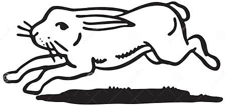 Running Rabbit stock illustration. Illustration of forties - 142106490