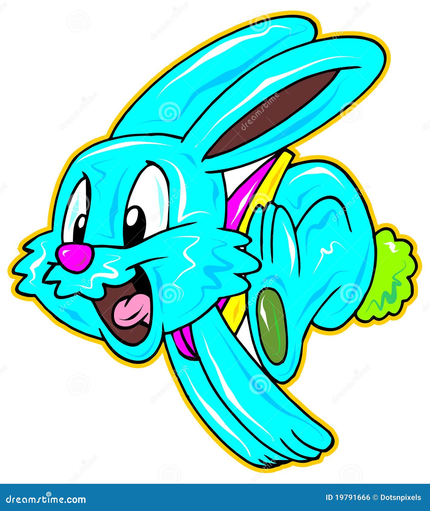 Running rabbit stock vector. Illustration of animal, active - 19791666