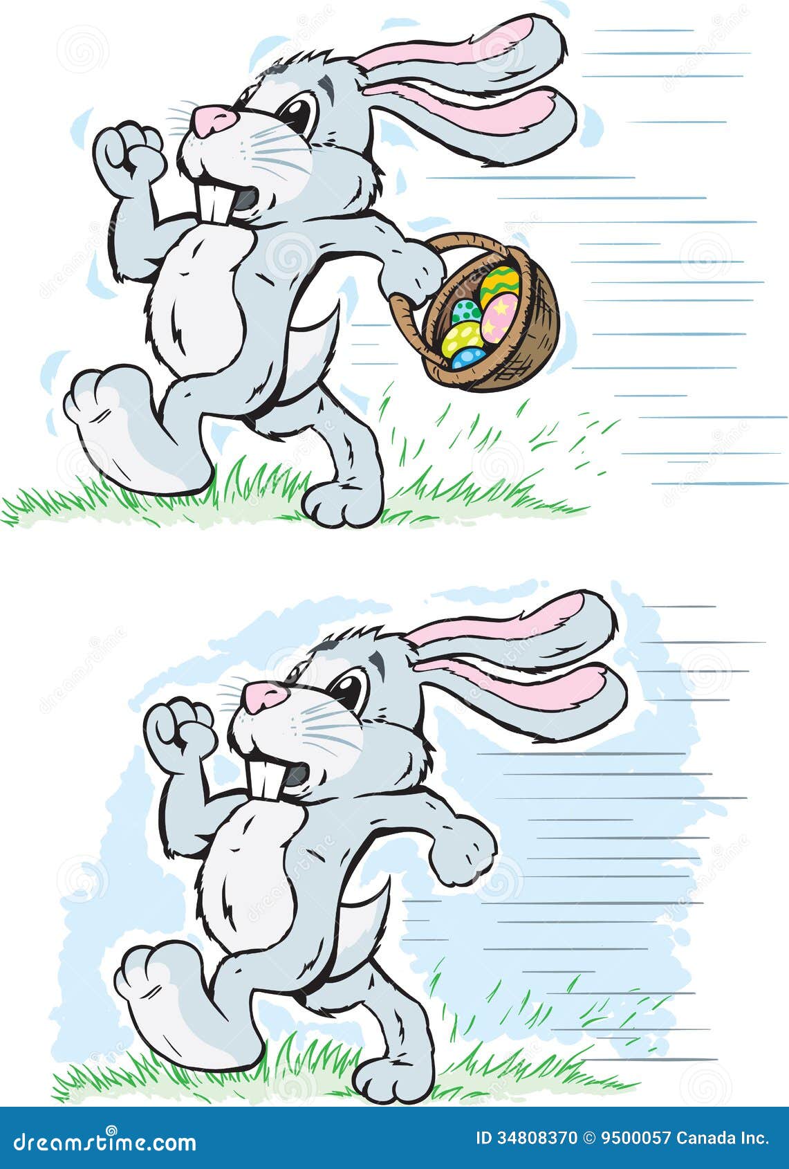 Running Rabbit stock vector. Illustration of rushing - 34808370
