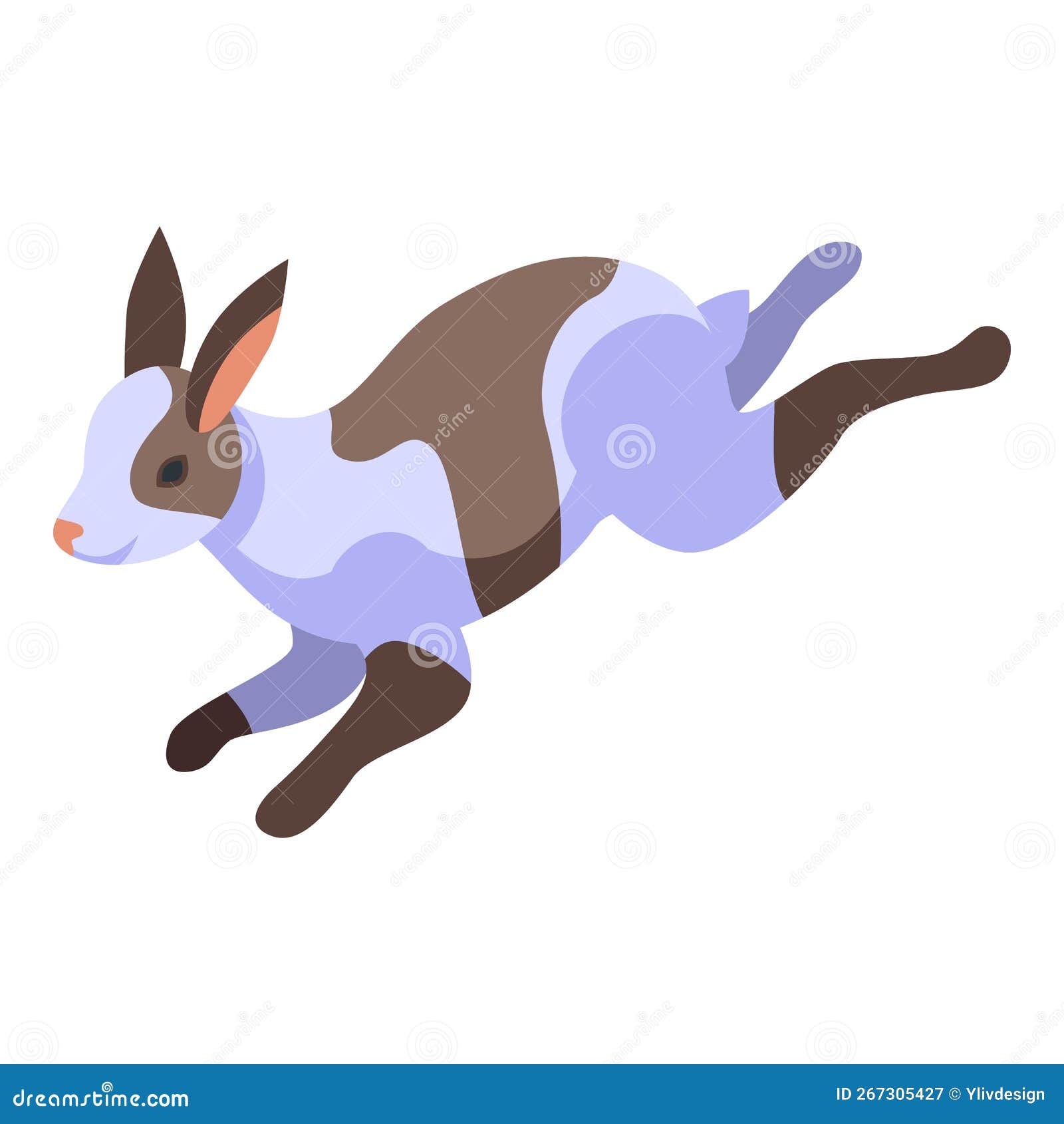 Running Rabbit Icon Isometric Vector. Dutch Pet Stock Vector ...