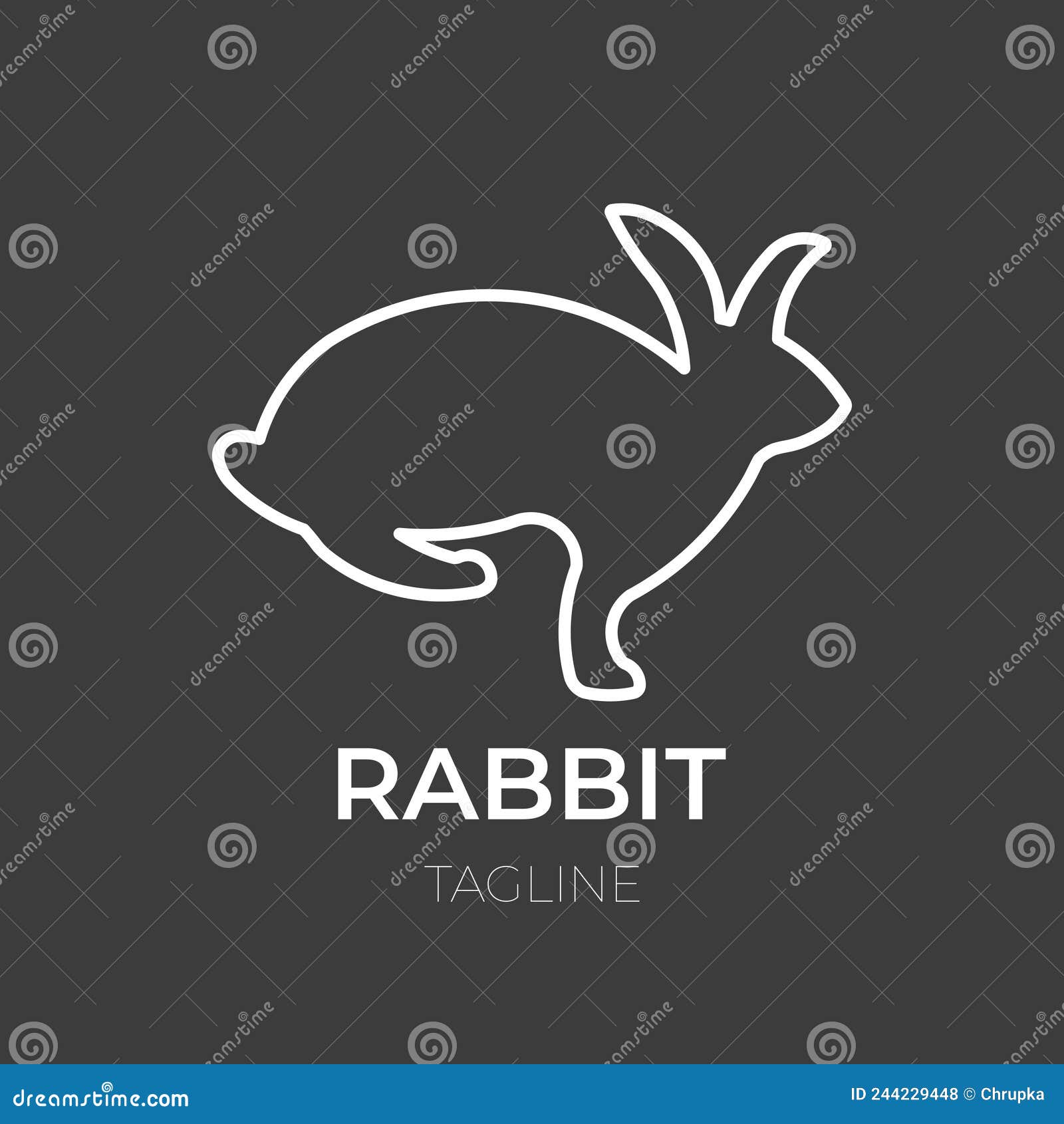 Running rabbit icon stock vector. Illustration of element - 244229448