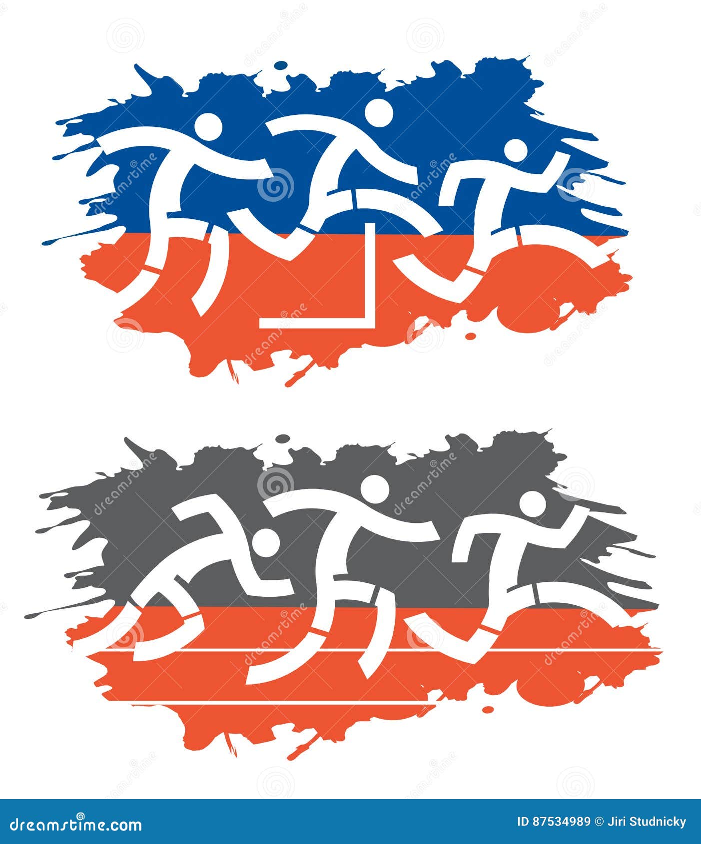 Running race. stock vector. Illustration of silhouette - 87534989