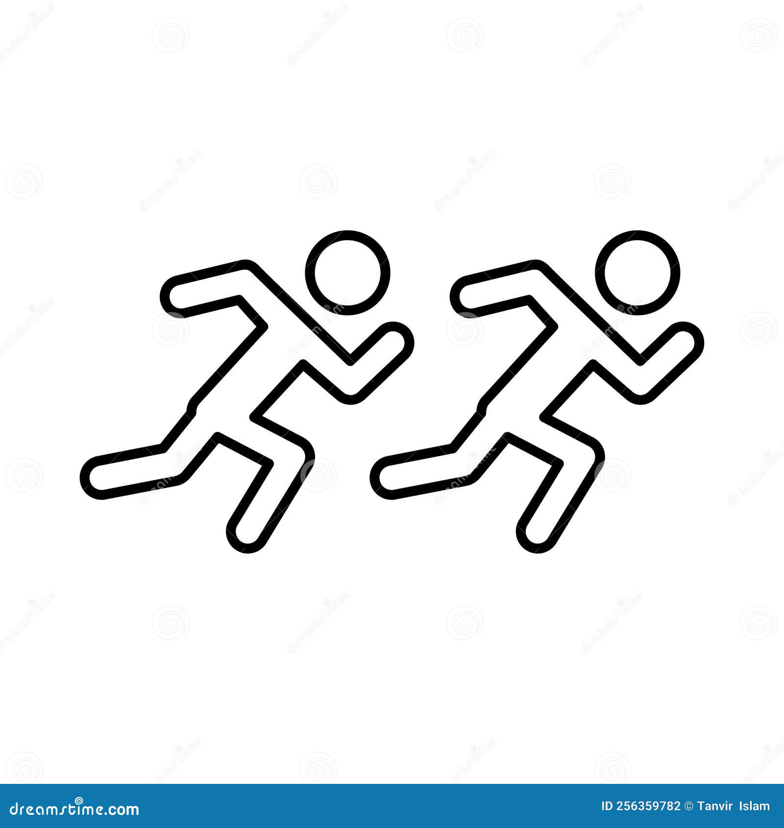 Running Race Icon stock vector. Illustration of beautiful - 256359782