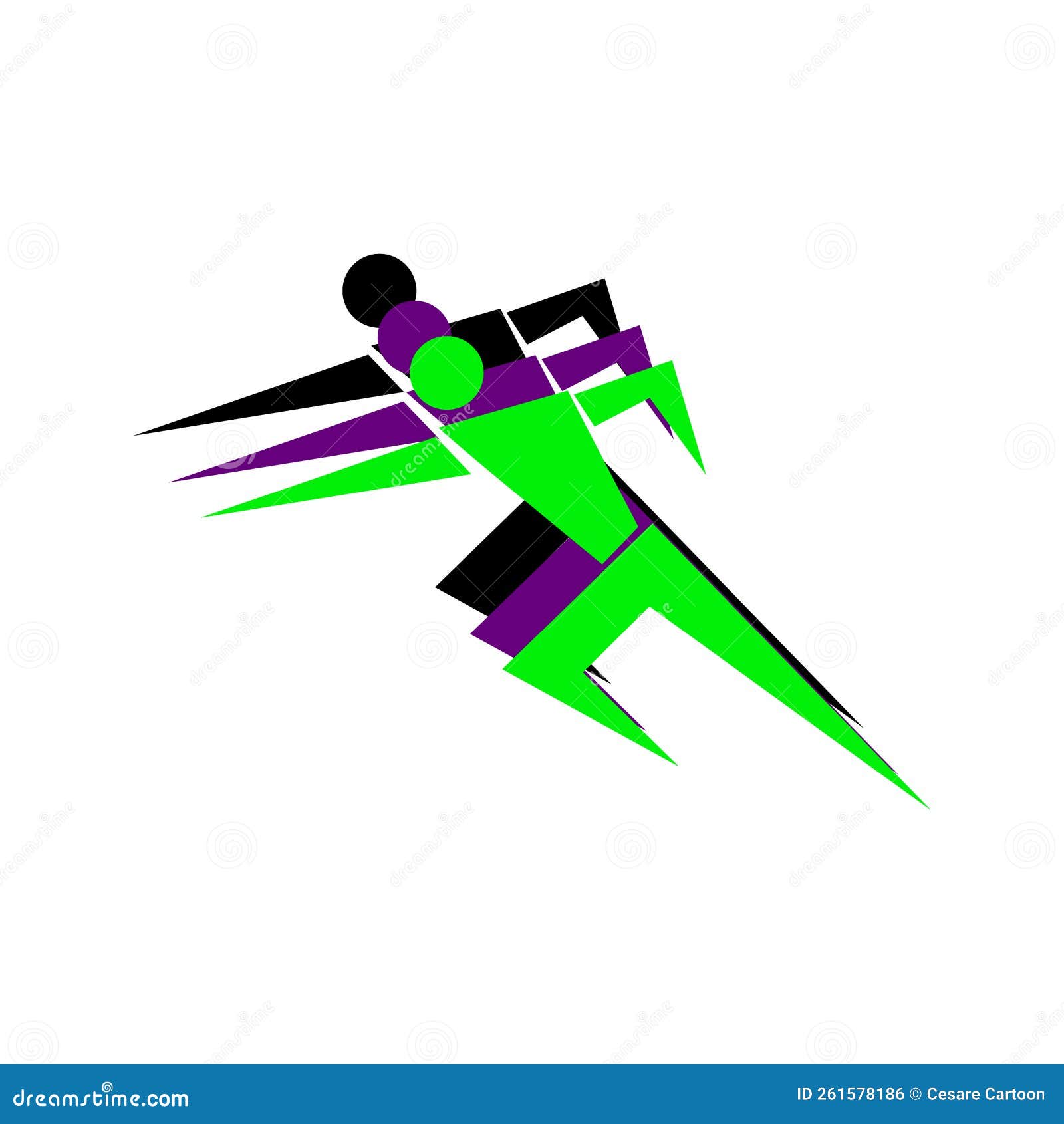 Running race logo template stock vector. Illustration of race - 261578186