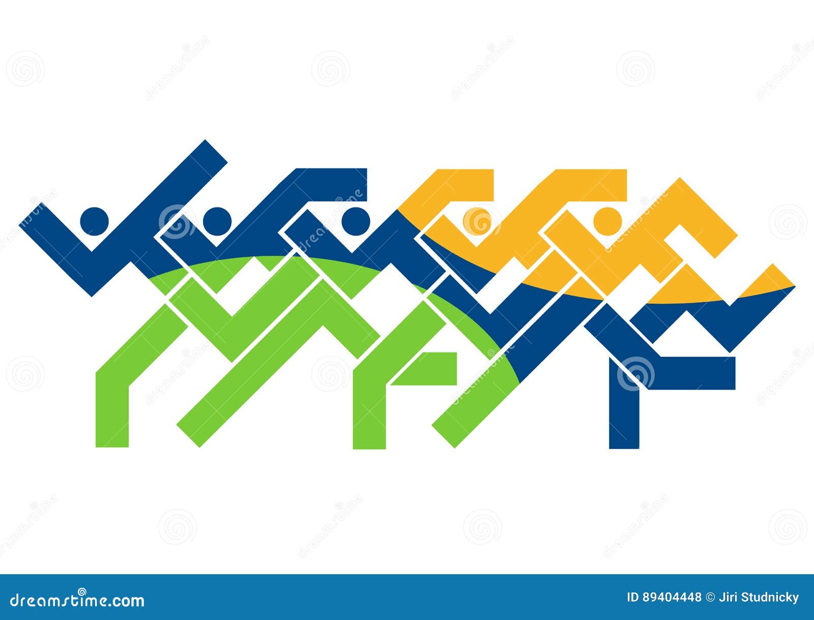 Running race logo. stock vector. Illustration of logo - 89404448
