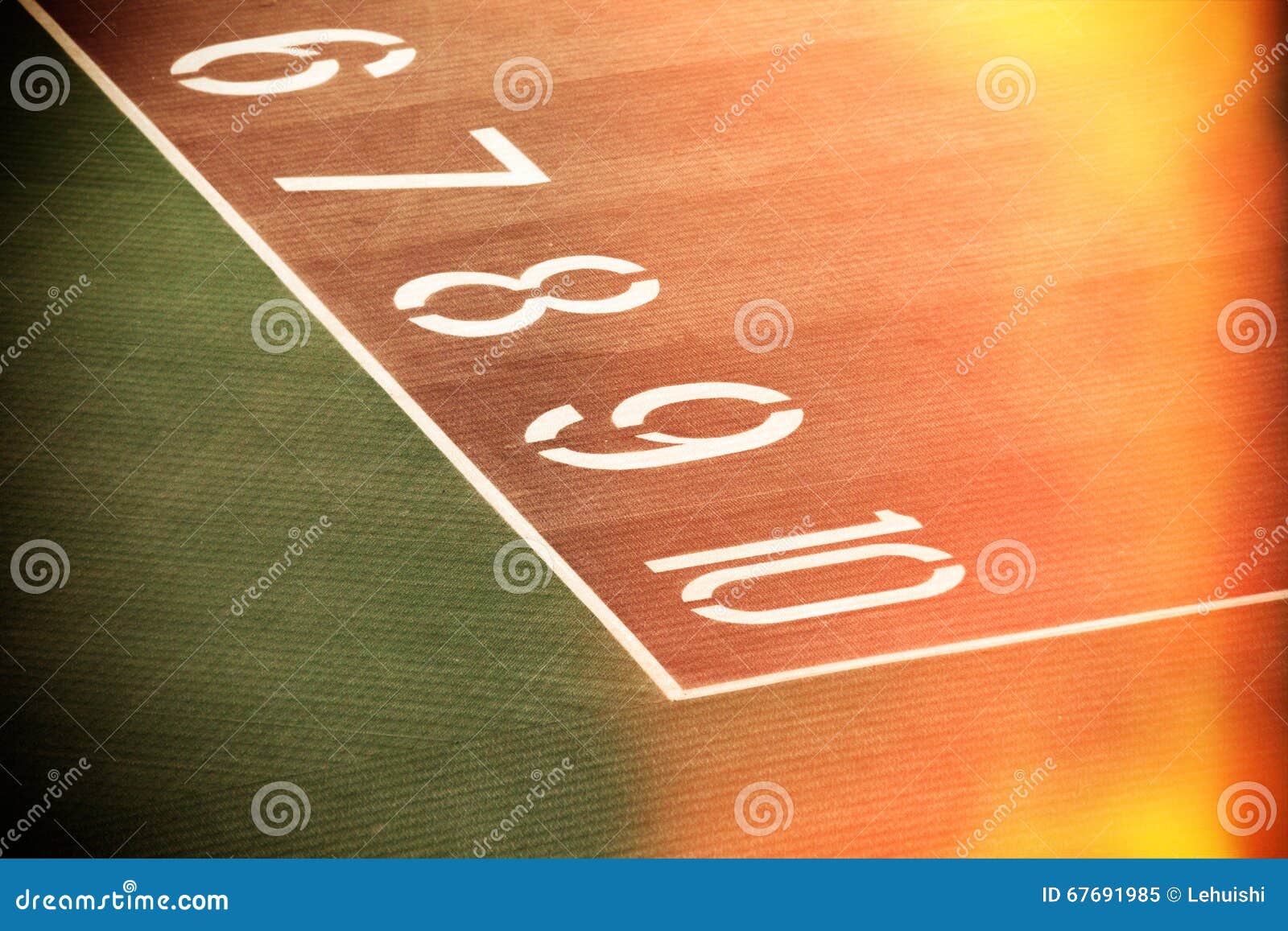 Running Race Track Number Screen on Ground Surface Stock Image - Image ...