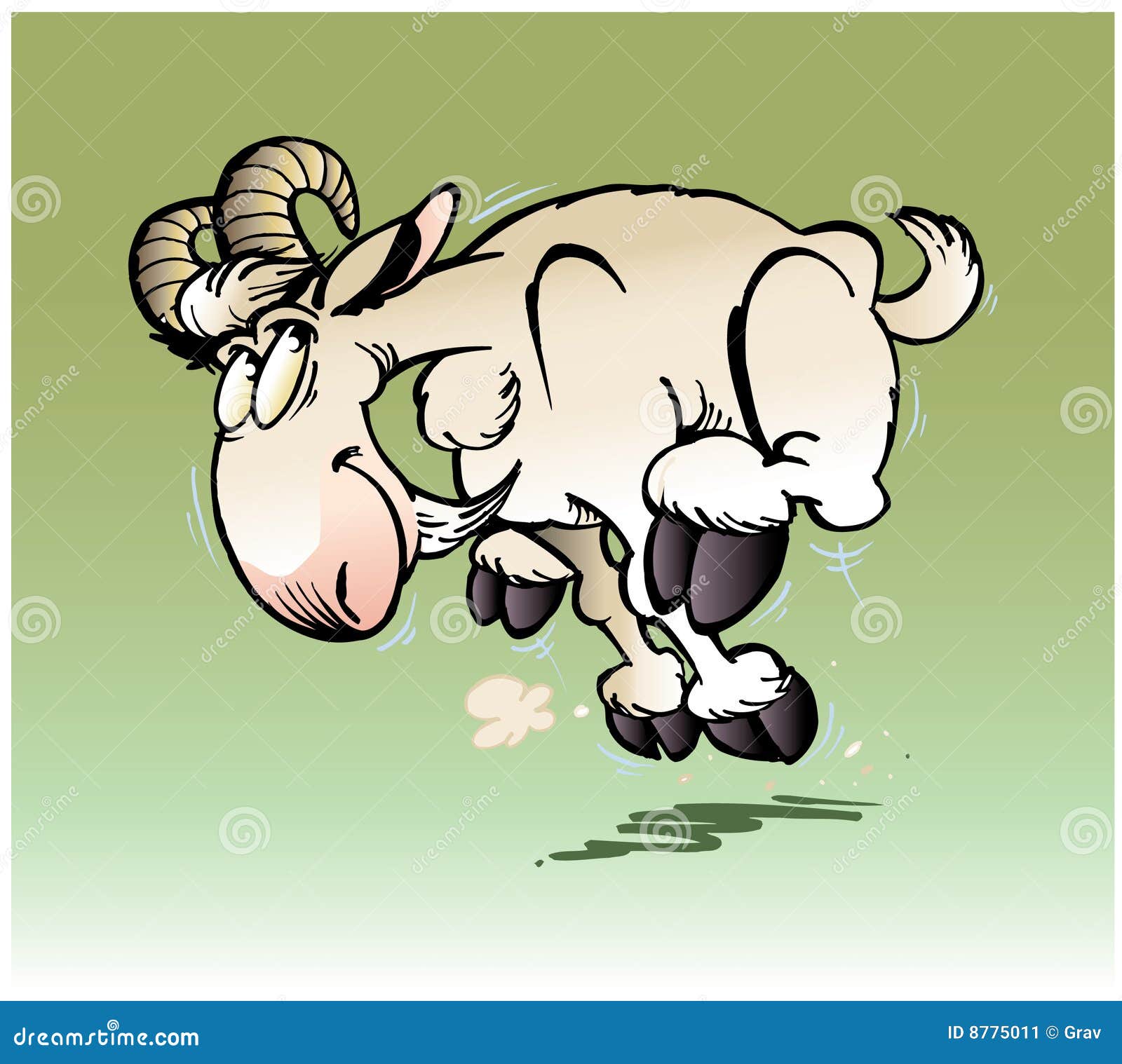 Running Ram stock illustration. Illustration of abstract - 8775011