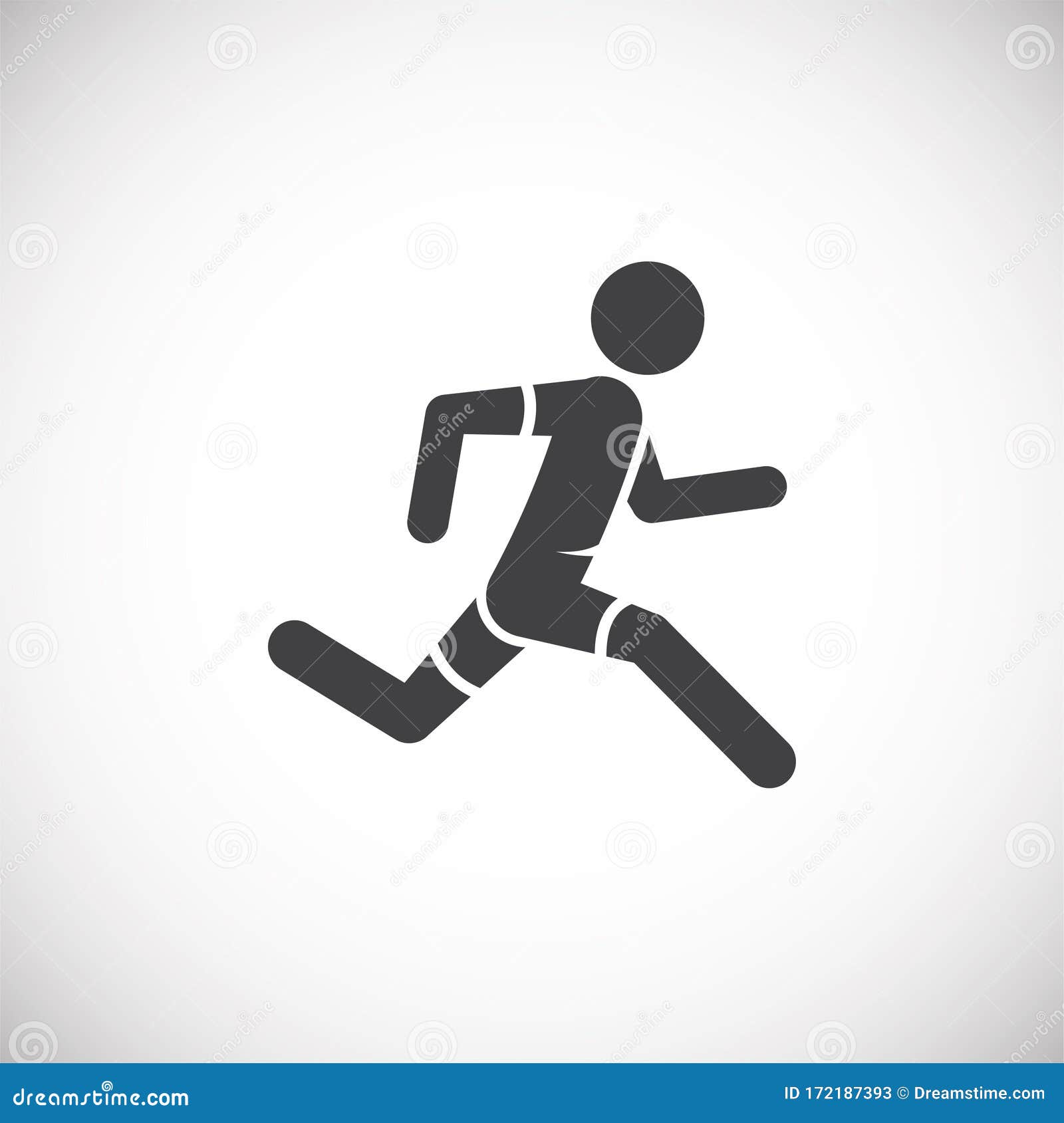 Running Related Icon on Background for Graphic and Web Design. Creative ...
