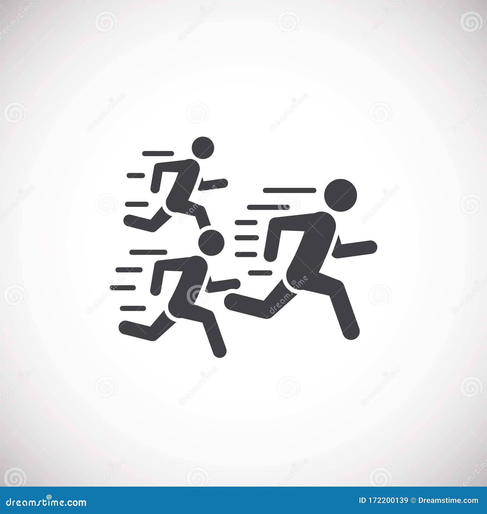 Running Related Icon on Background for Graphic and Web Design. Creative ...