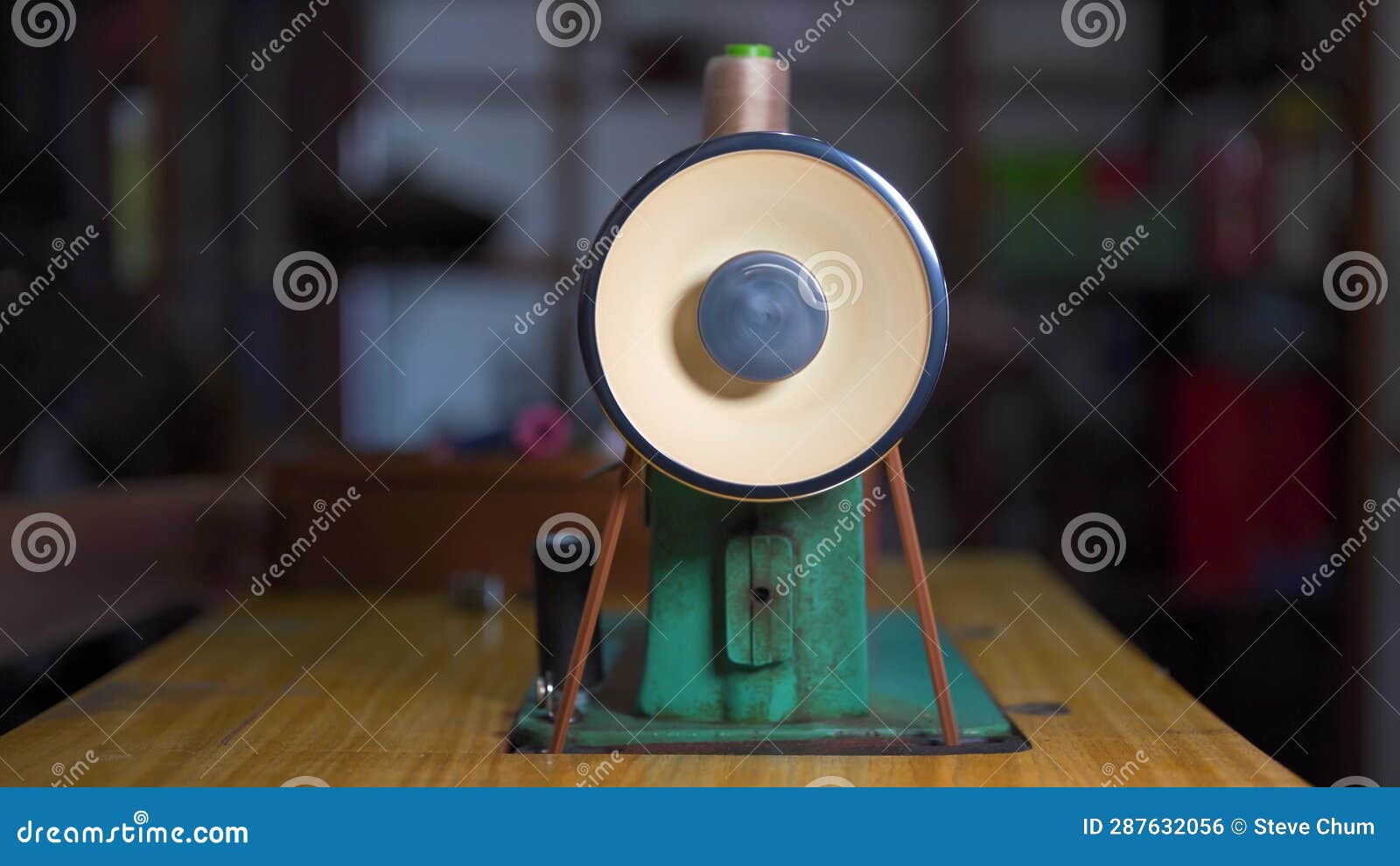 A Running Retro Traditional Vintage Mechanical Sewing Machine Stock ...