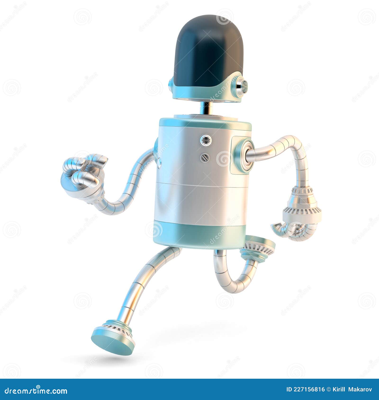 Running Robot Leaving A Trace Of Pixels Royalty-Free Cartoon ...