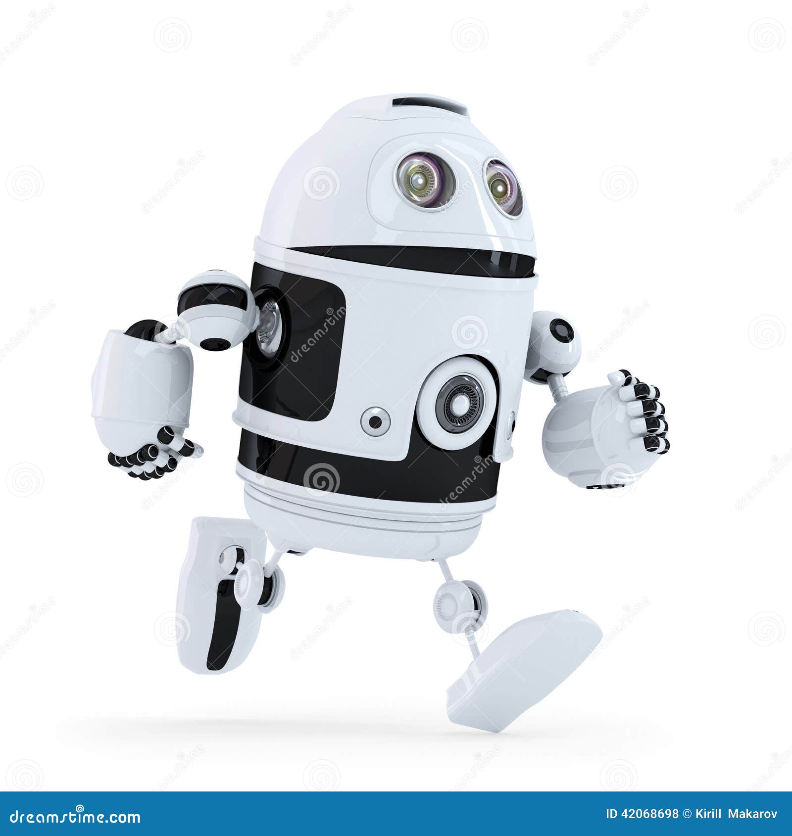 Robot Leg Isolated. Cyborg Foot Metal . Vector Illustration ...