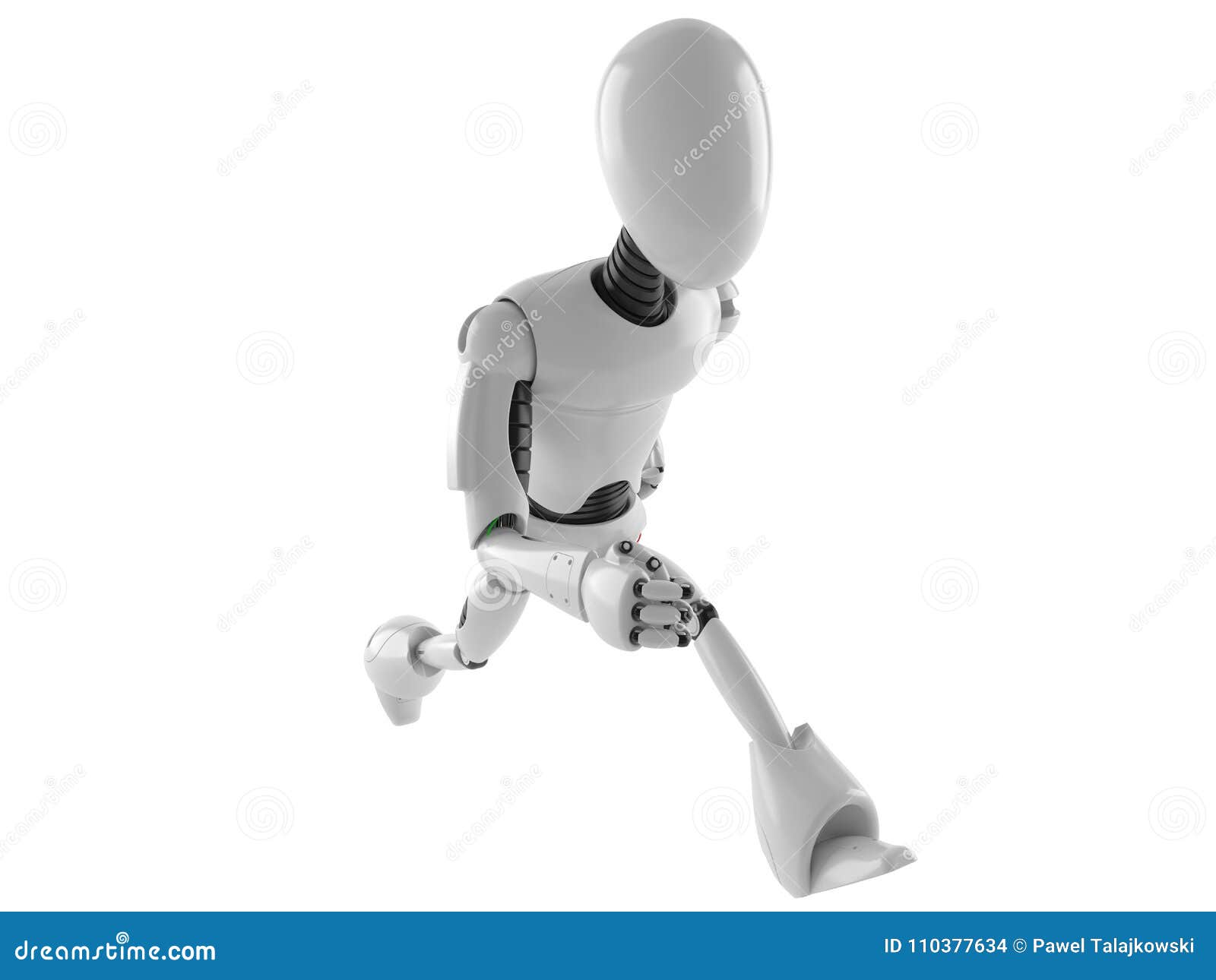 Running robot stock illustration. Illustration of tech - 110377634