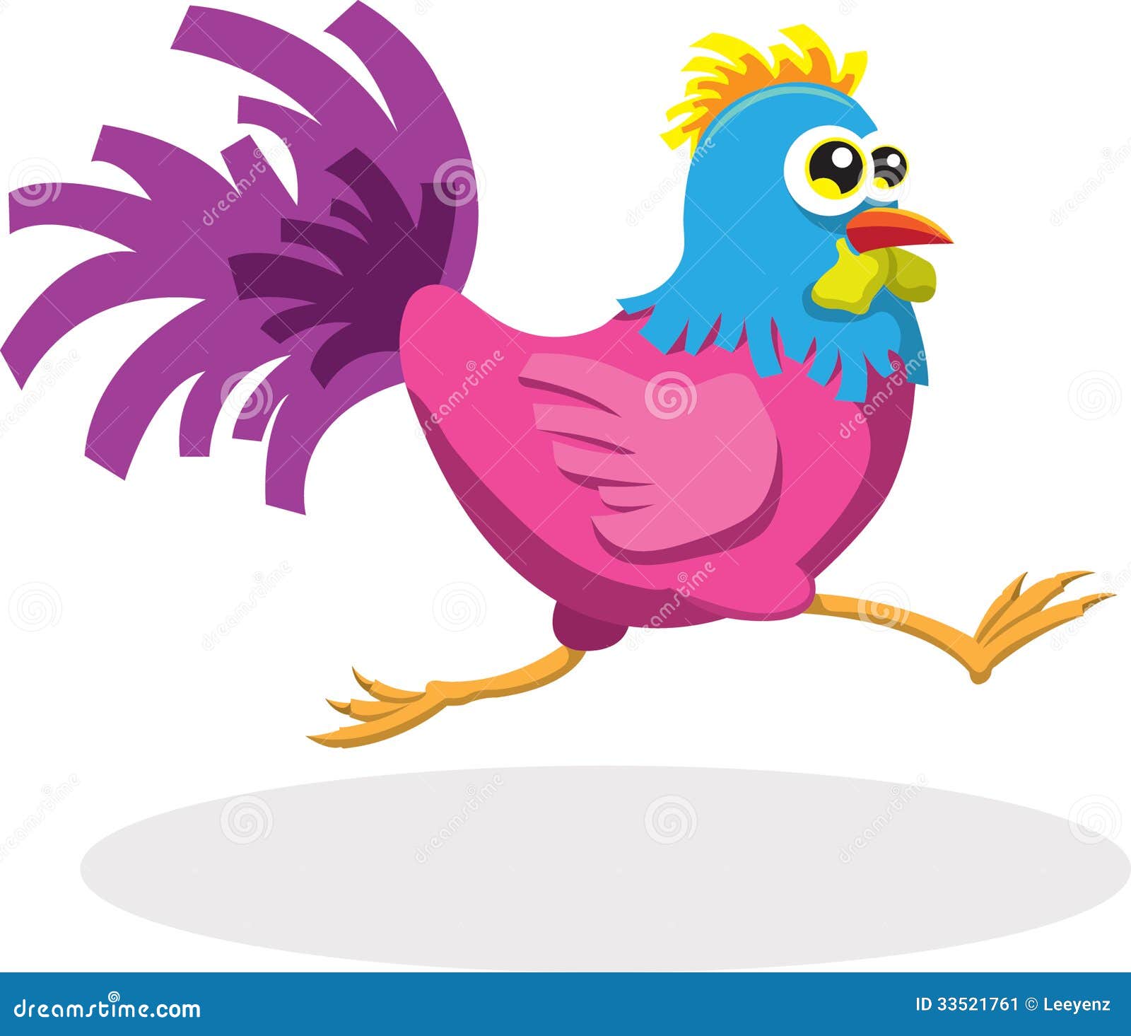 Running Rooster stock vector. Illustration of chicken - 33521761