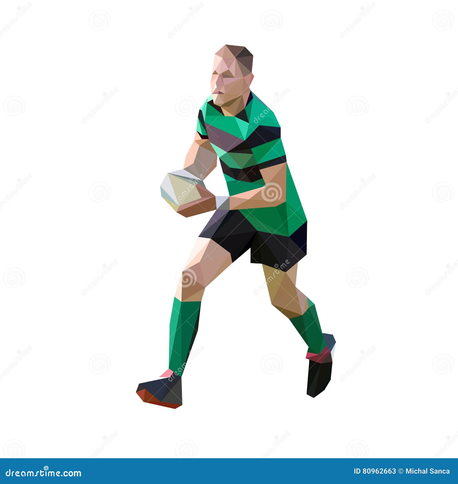 Running Rugby Player, Abstract Black Vector Silhouette, Rugby Player ...
