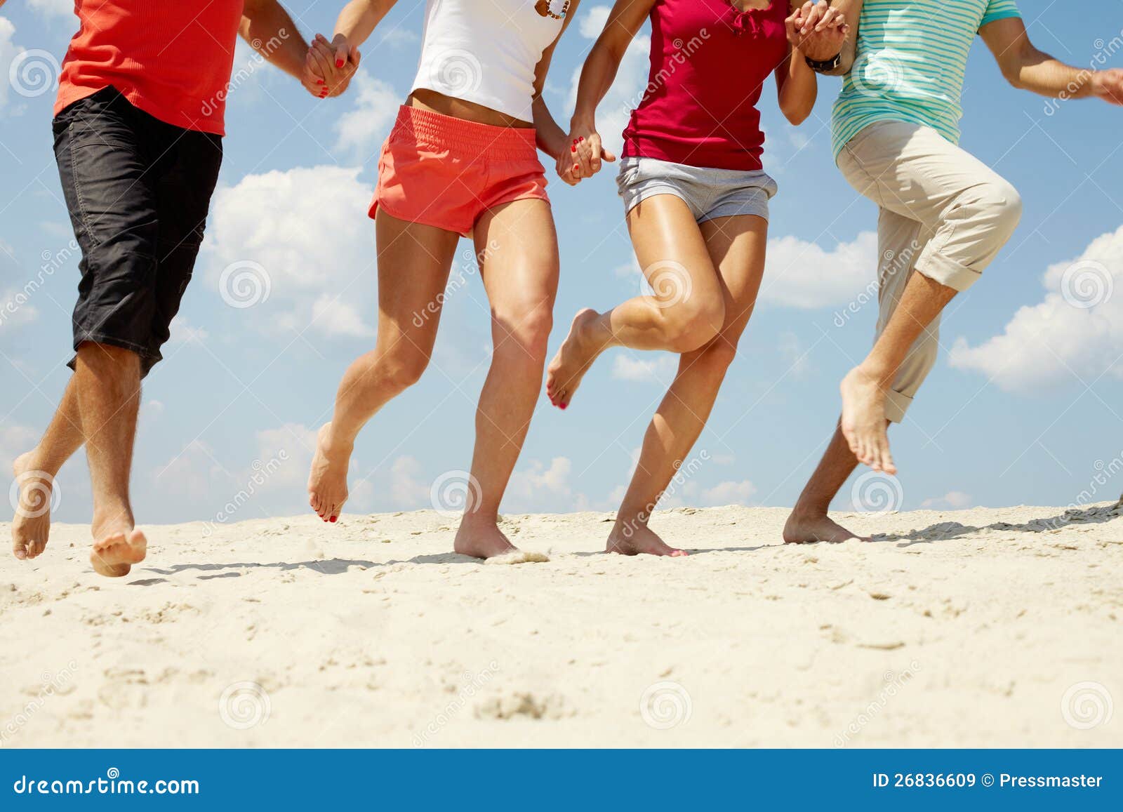 Running on sand stock image. Image of knee, barefoot - 26836609