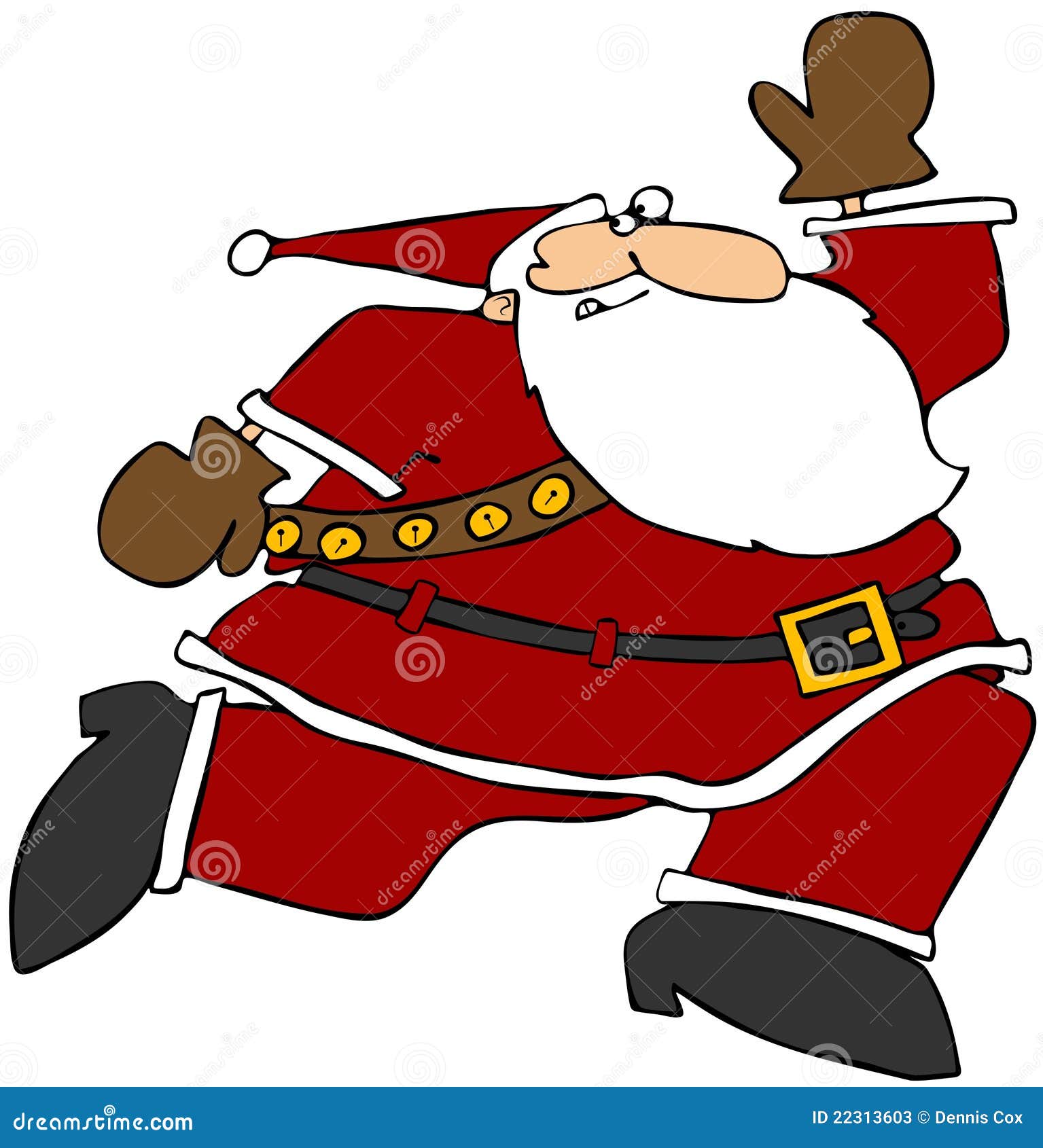 Running Santa stock illustration. Illustration of holiday - 22313603