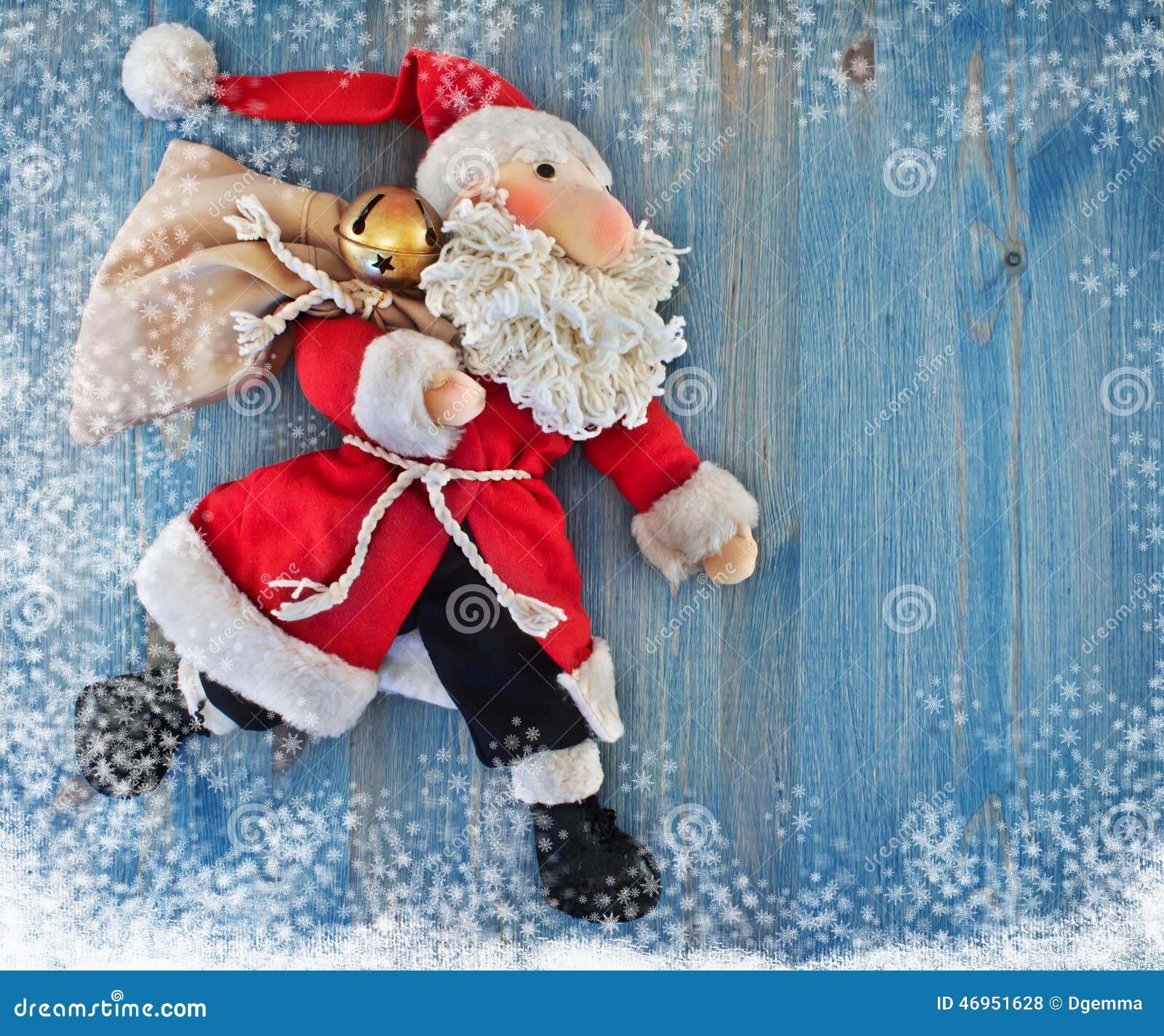 Running Santa Claus. Soft Toy Stock Photo - Image of decoration ...