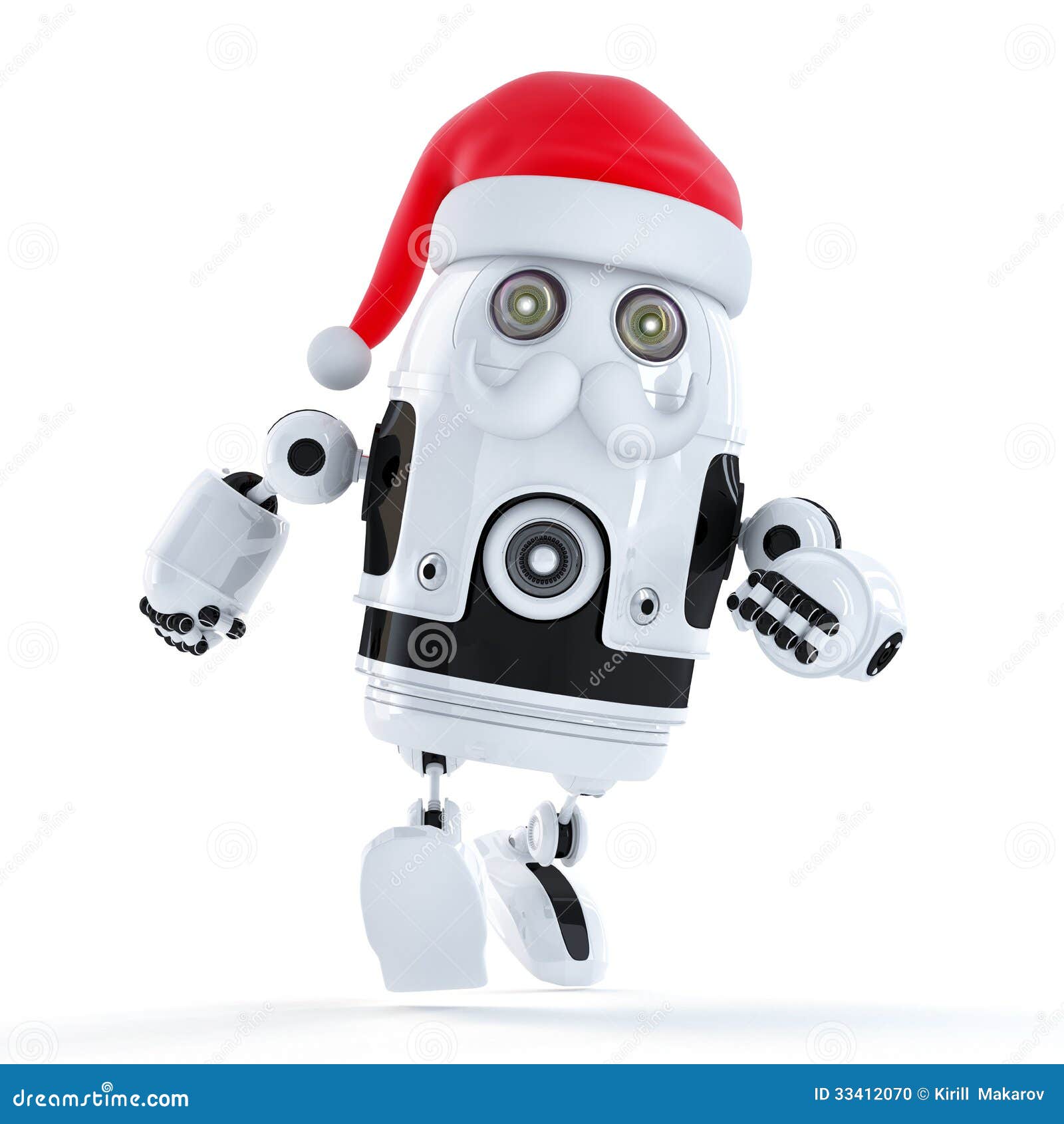 Santa Robot Exoskeleton Grandfather. Claus Cyborg Warrior Future ...