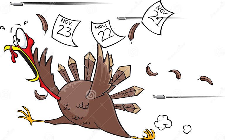 Running scared Turkey stock illustration. Illustration of feast - 10781072