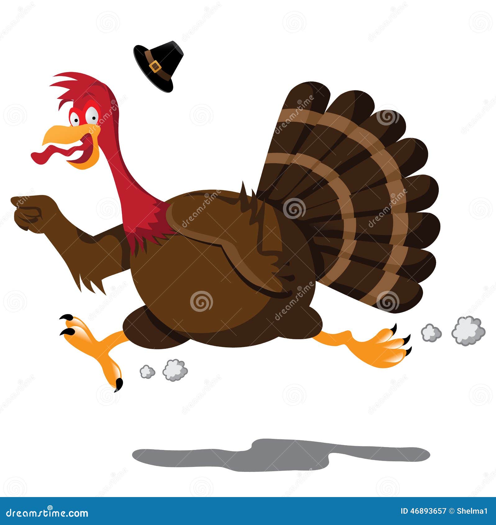 Running Screaming Cartoon Turkey Stock Vector - Illustration of jogging ...