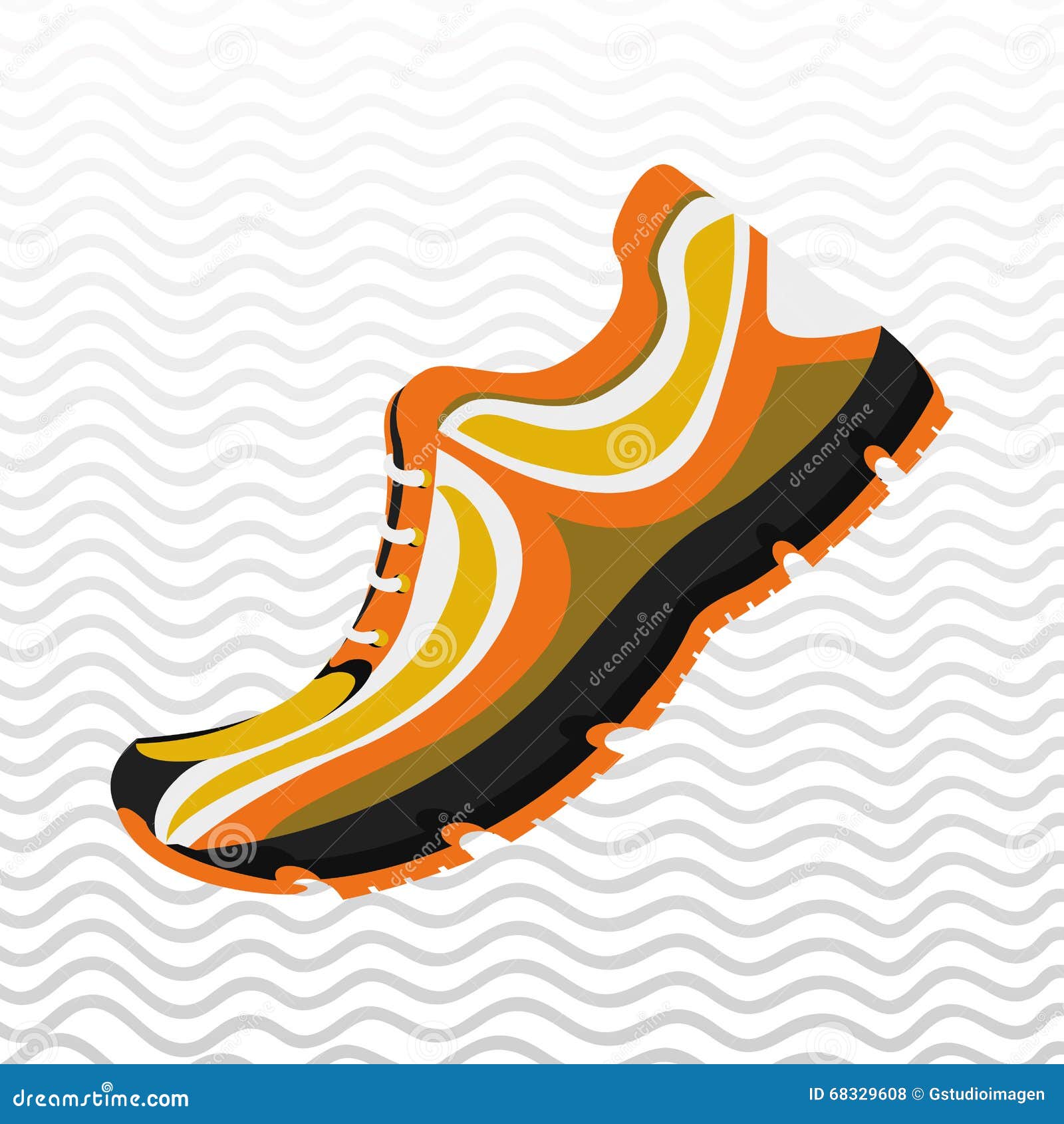 Running shoes design stock vector. Illustration of speed - 68329608