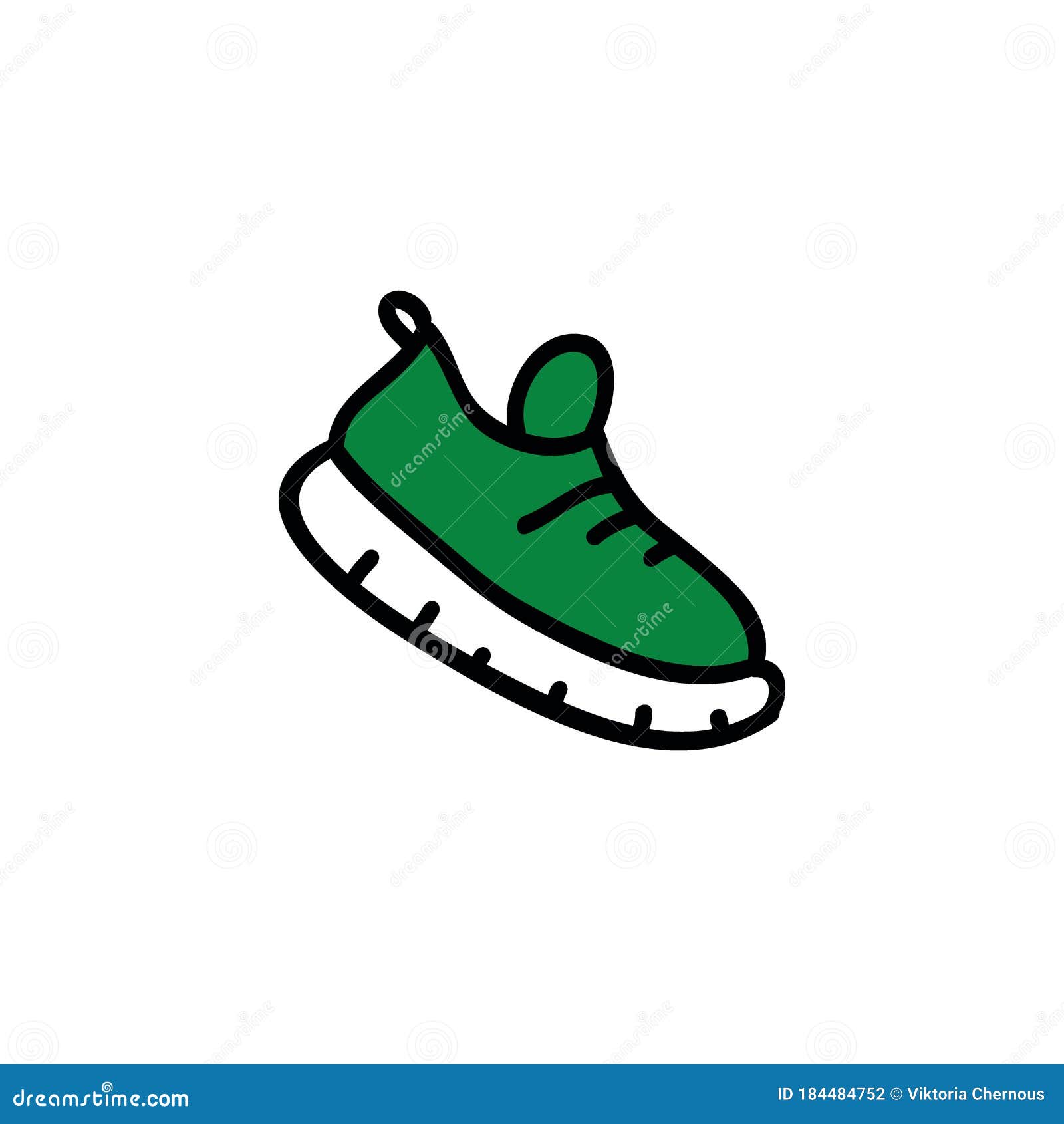 Running Shoes Doodle Icon, Vector Illustration Stock Illustration ... Running Shoes Doodle Icon, Vector Illustration Stock Illustration ...